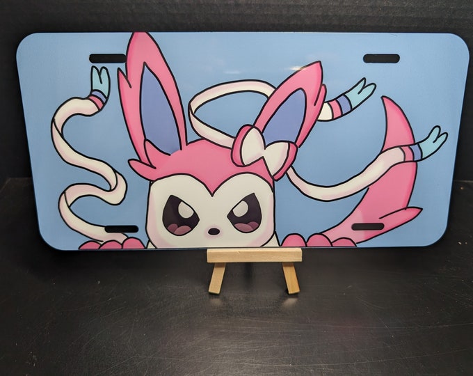 SYLVEON VANITY PLATE | Pokemon License Plate | Pokemon Car Accessory ...