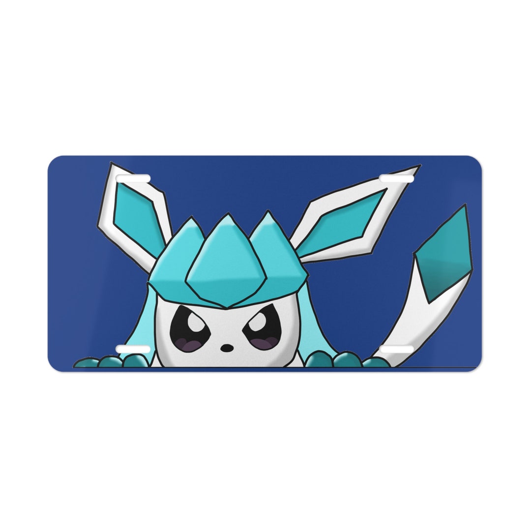 GLACEON VANITY PLATE | Pokemon License Plate | Pokemon Car Accessory ...