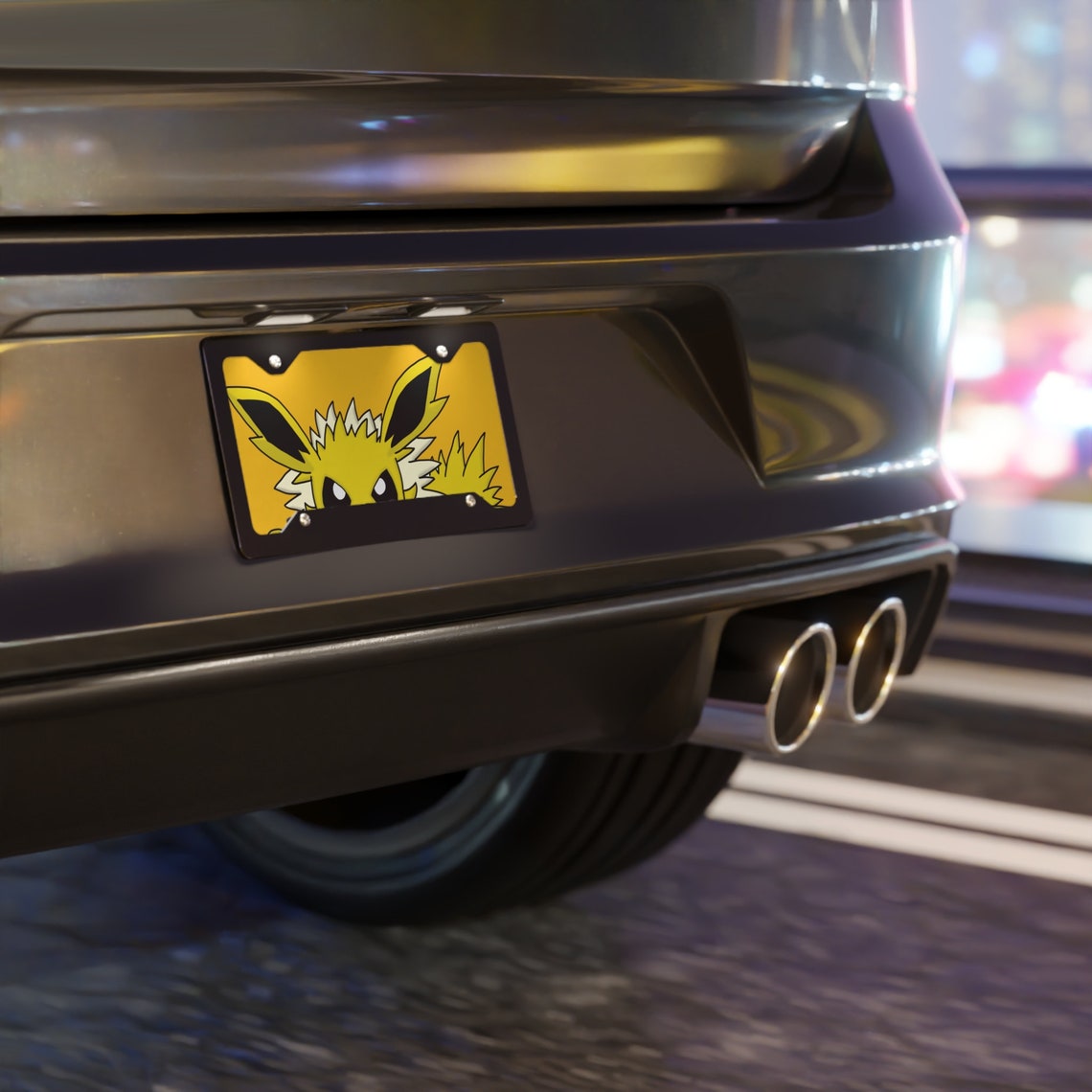 JOLTEON VANITY PLATE | Pokemon License Plate | Pokemon Car Accessory ...