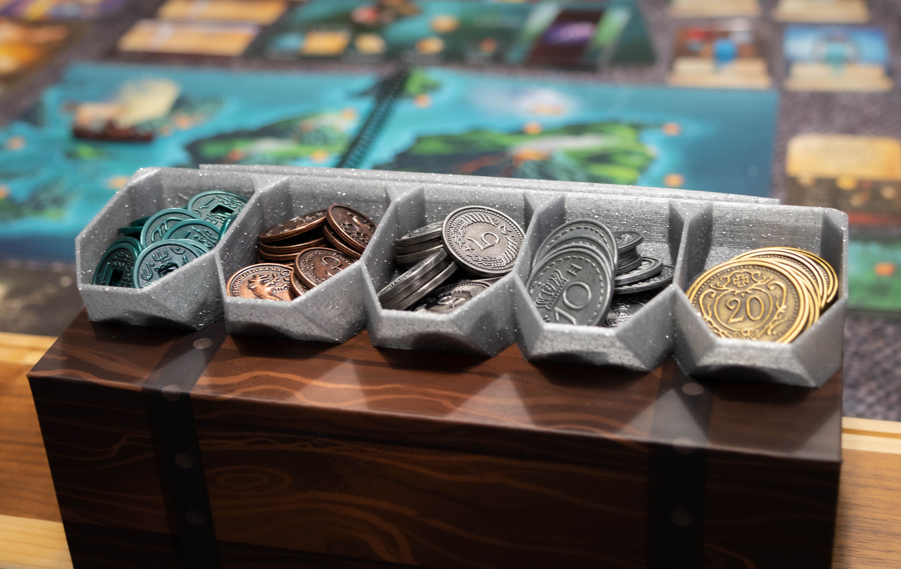 Bit / Resource / Money Tray with Card Holder for Boardgames - Etsy