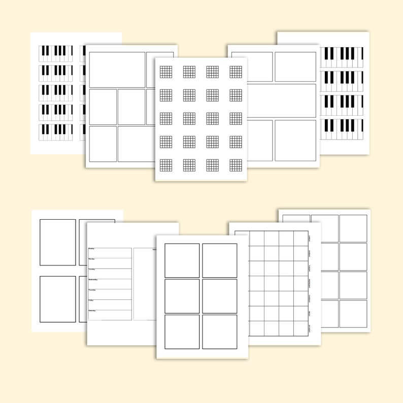 25 Printables // Paper Templates // Printable Templates // Notebook ...