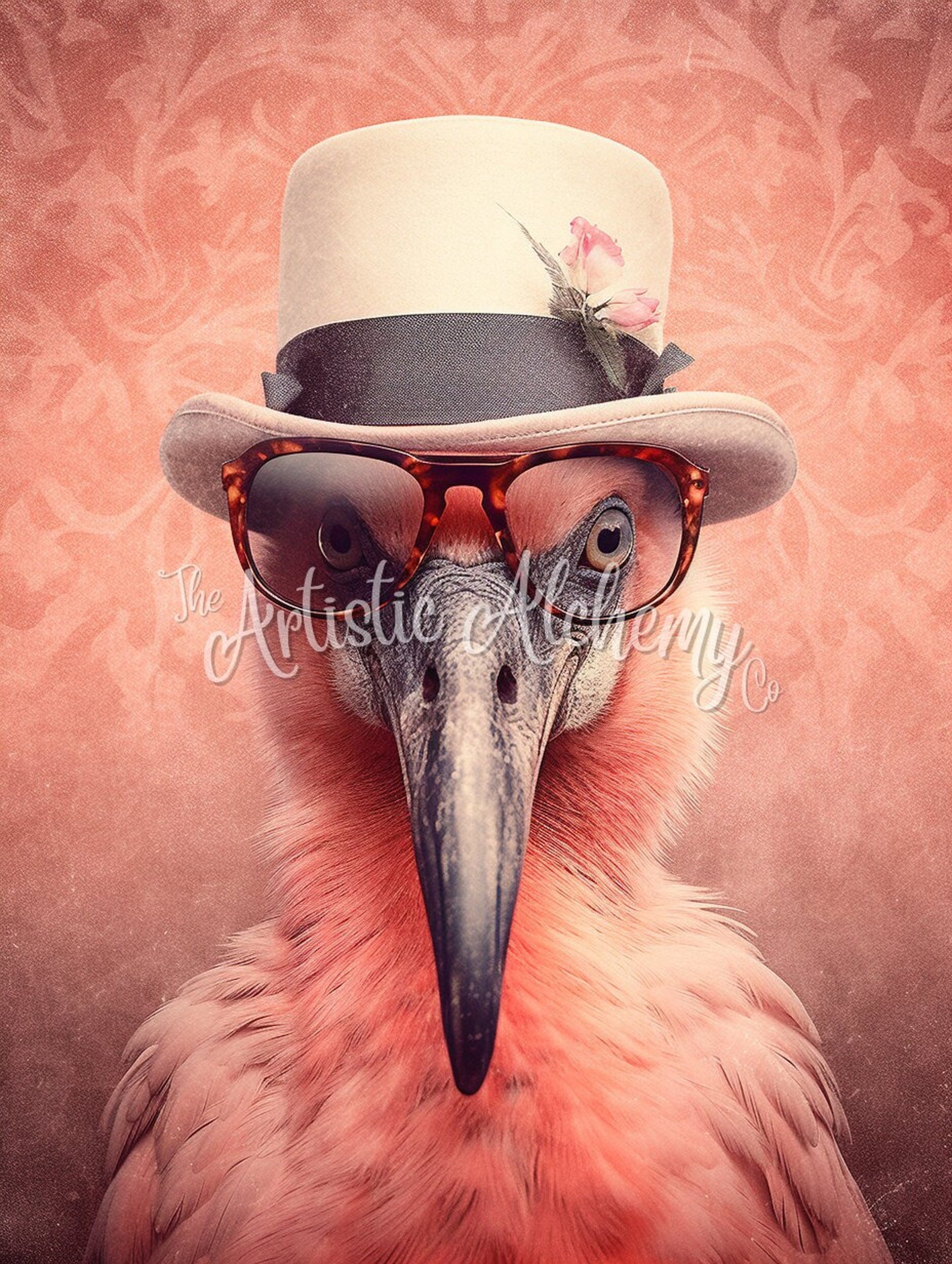 Cool Flamingos With Hats and Sunglasses - Fun & Quirky Home Decor ...