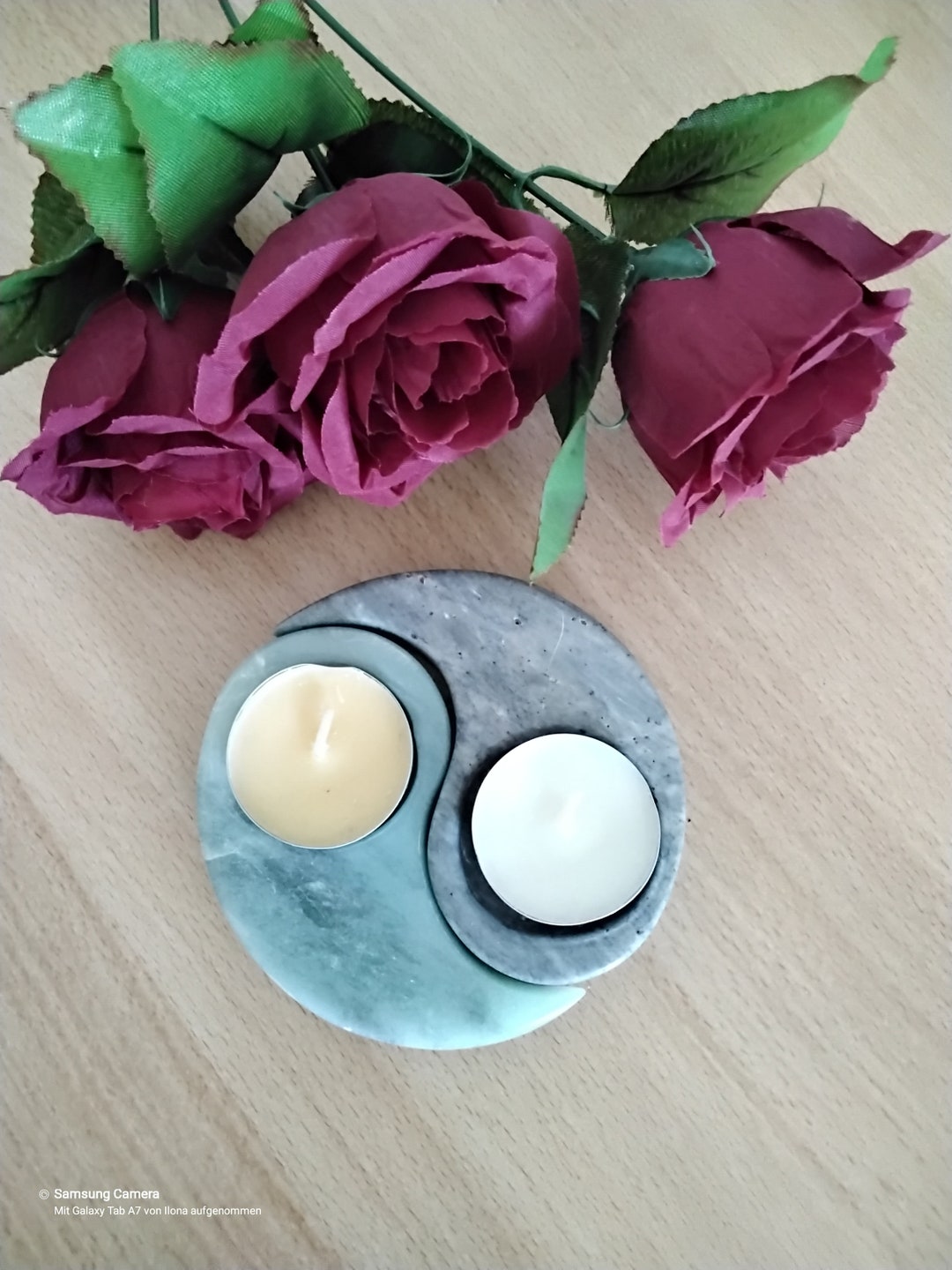 Yin & Yang Soapstone Candle Holder Handmade - Etsy