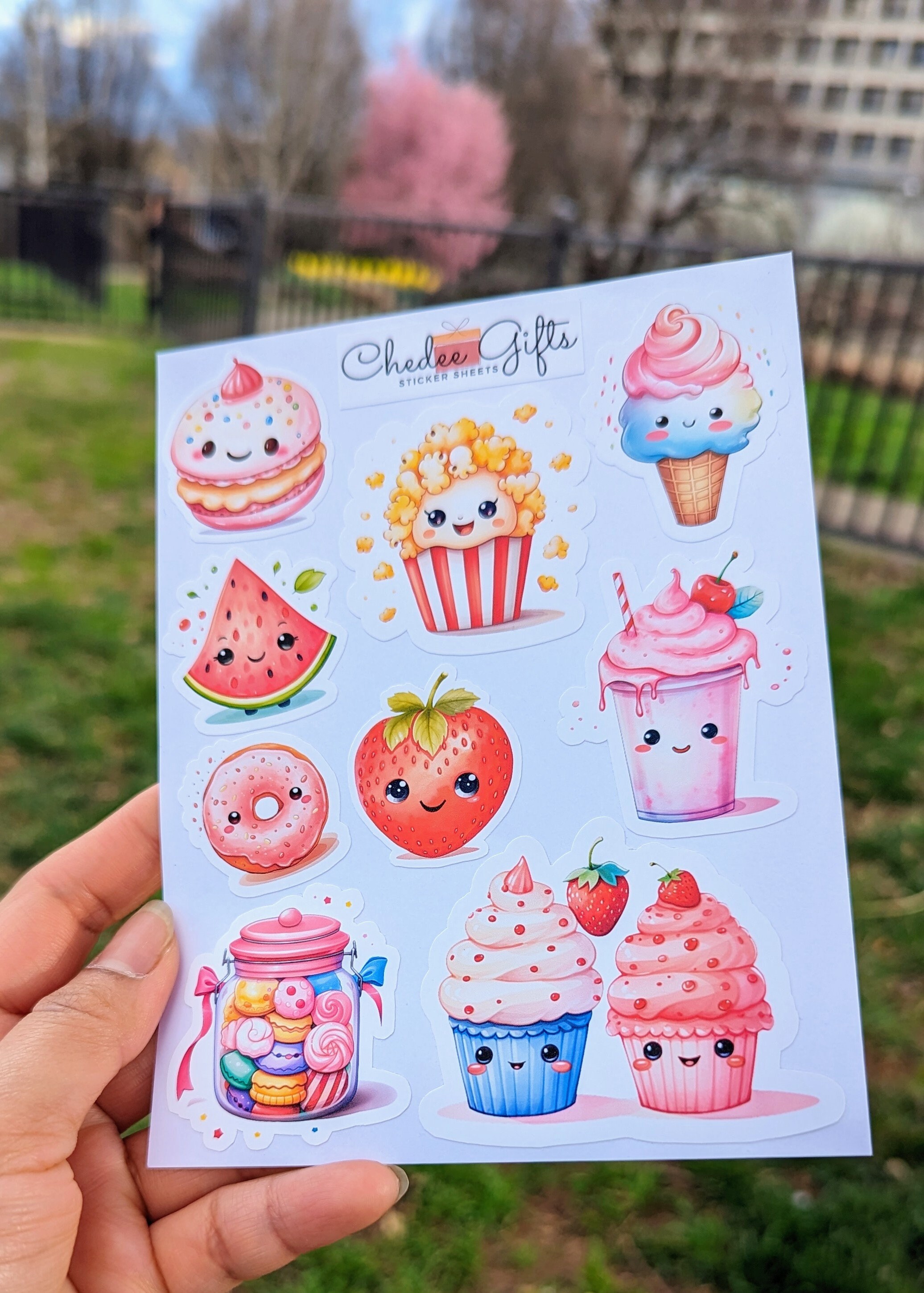 Cute Kawaii Food Sticker Sheet,kawaii Food,kawaii Sweets, Planner - Etsy
