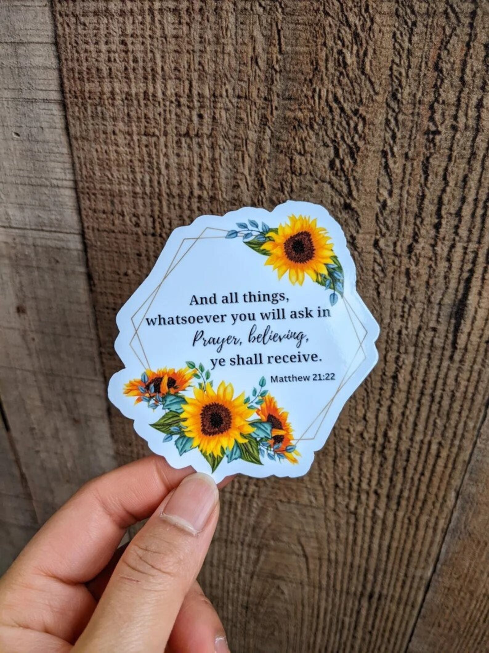 Sunflower Bible Verse Vinyl Sticker Scripture Stickers-laptop - Etsy