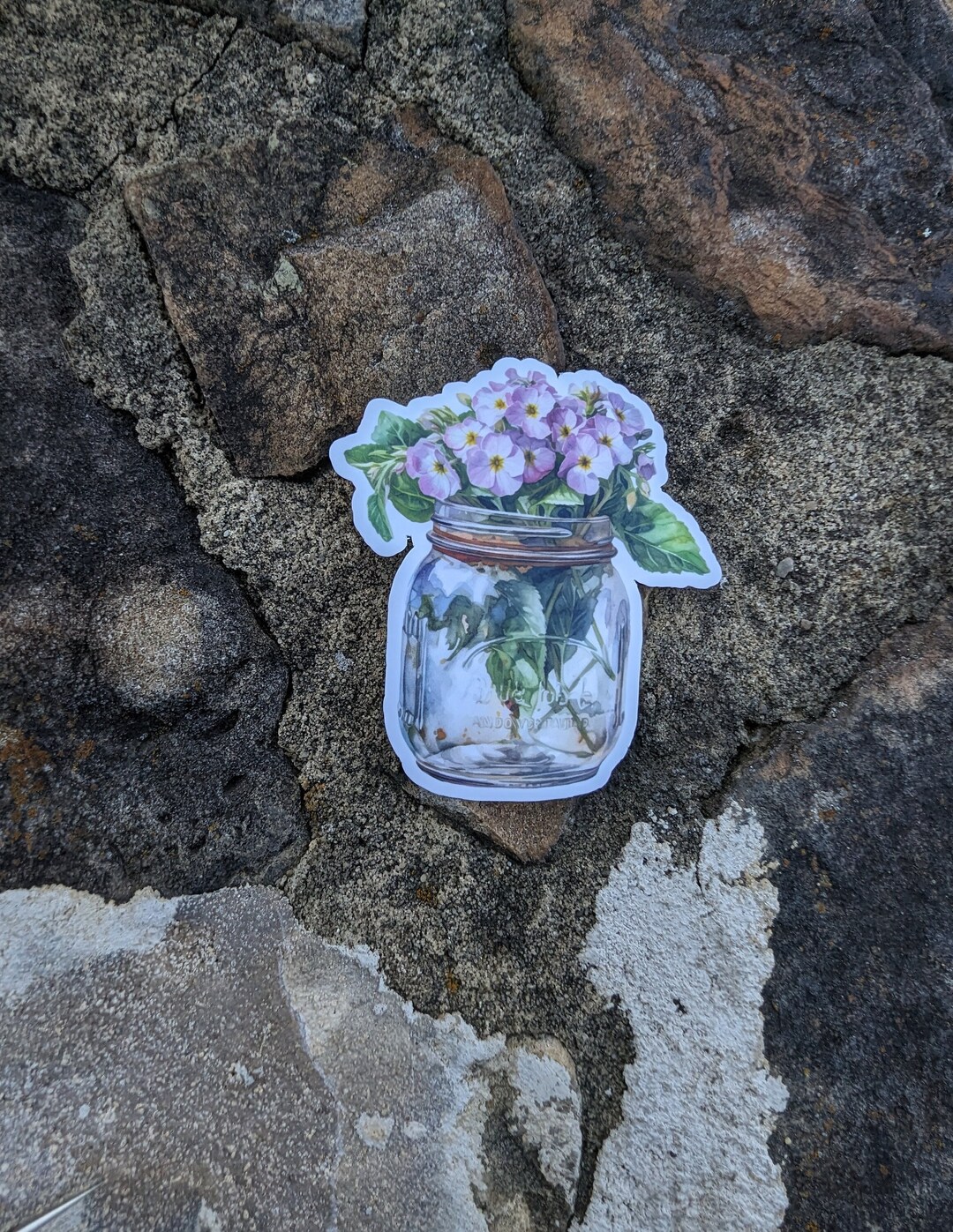 Primrose Flower Vase Waterproof Stickers, Laptop Stickers, Tumblers ...