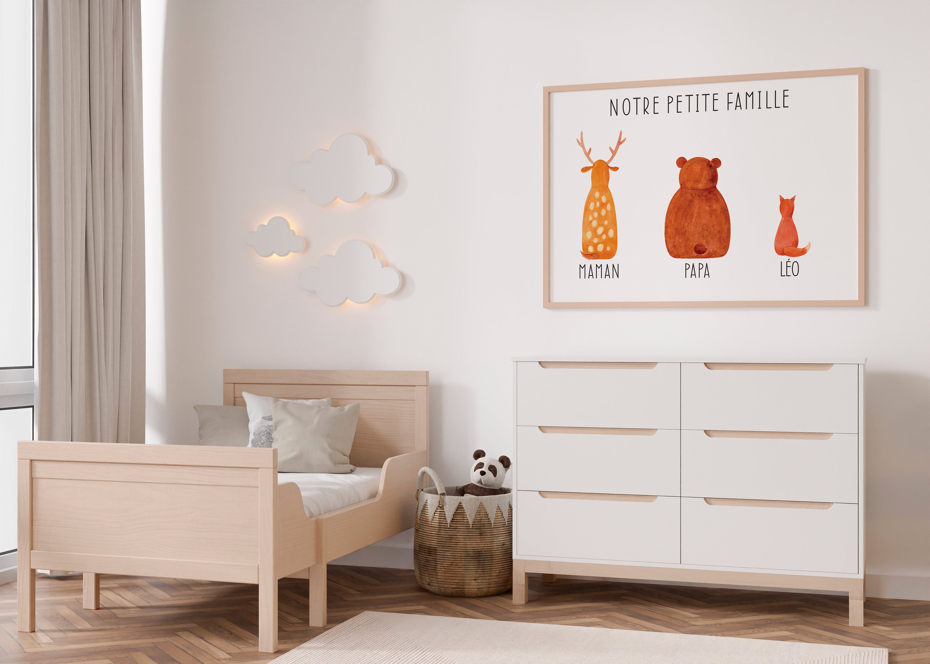 Personalized Family Poster, Children's Room Poster, Animals ...