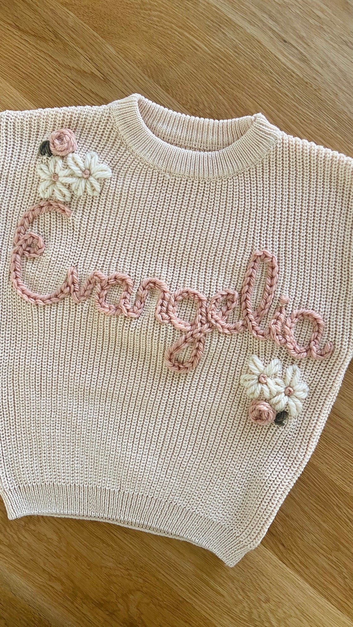 Personalized Embroidered Floral Baby Jumpers - Etsy