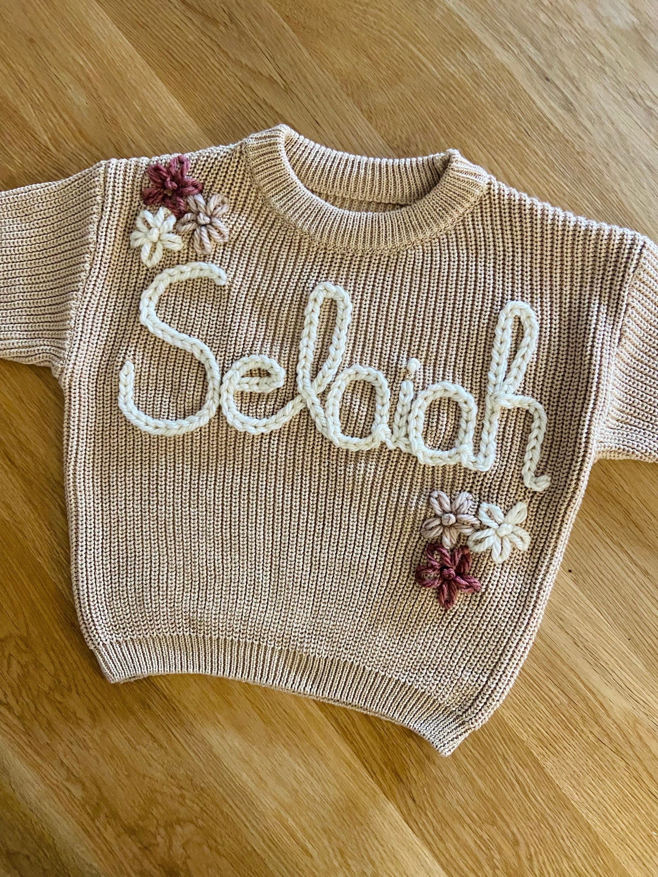 Personalized Embroidered Floral Baby Jumpers - Etsy
