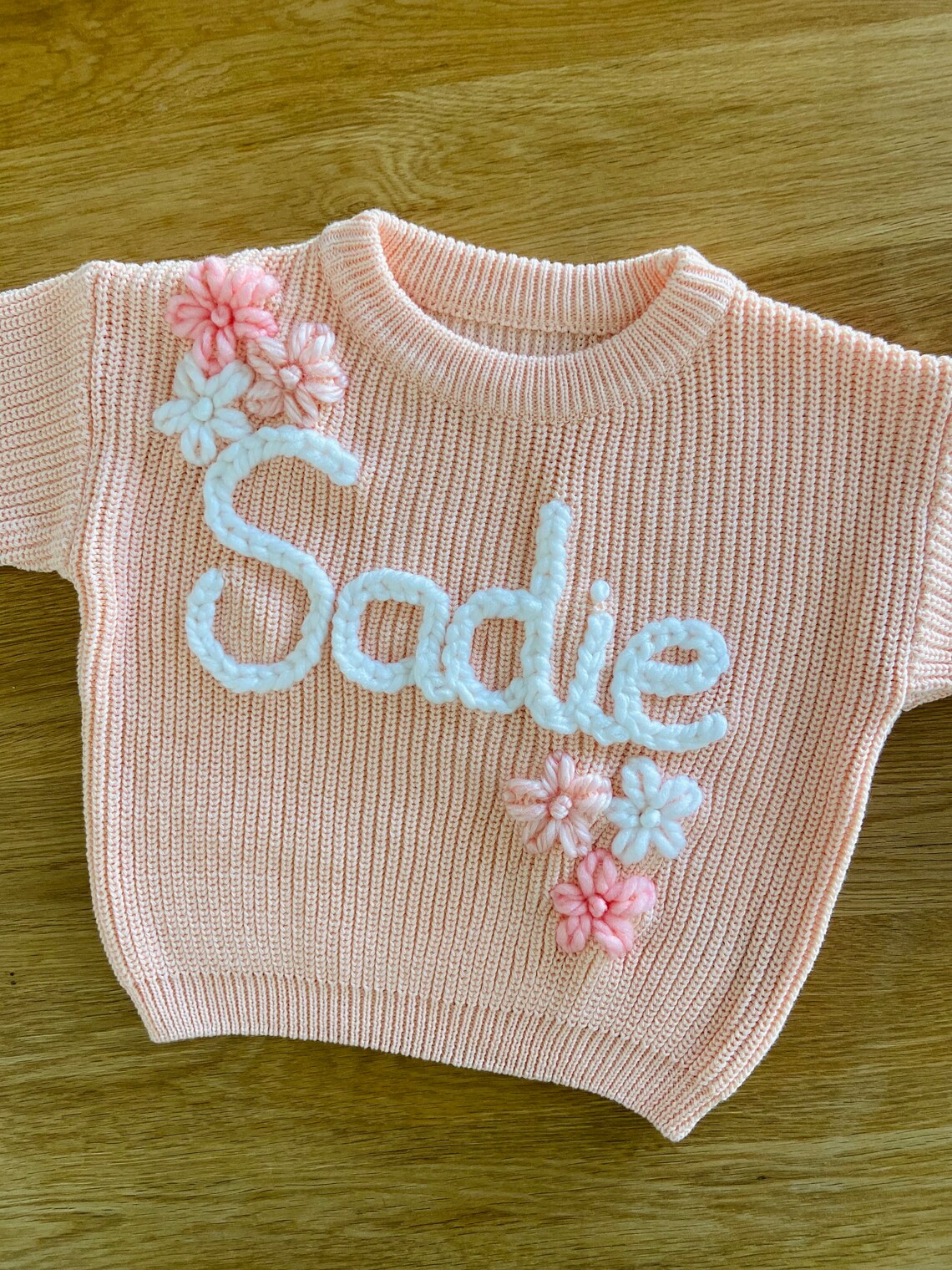 Personalized Embroidered Floral Baby Jumpers - Etsy