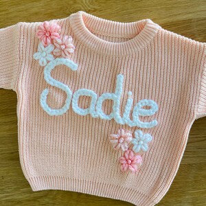Personalized Embroidered Floral Baby Jumpers - Etsy