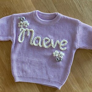 Personalized Embroidered Floral Baby Jumpers - Etsy