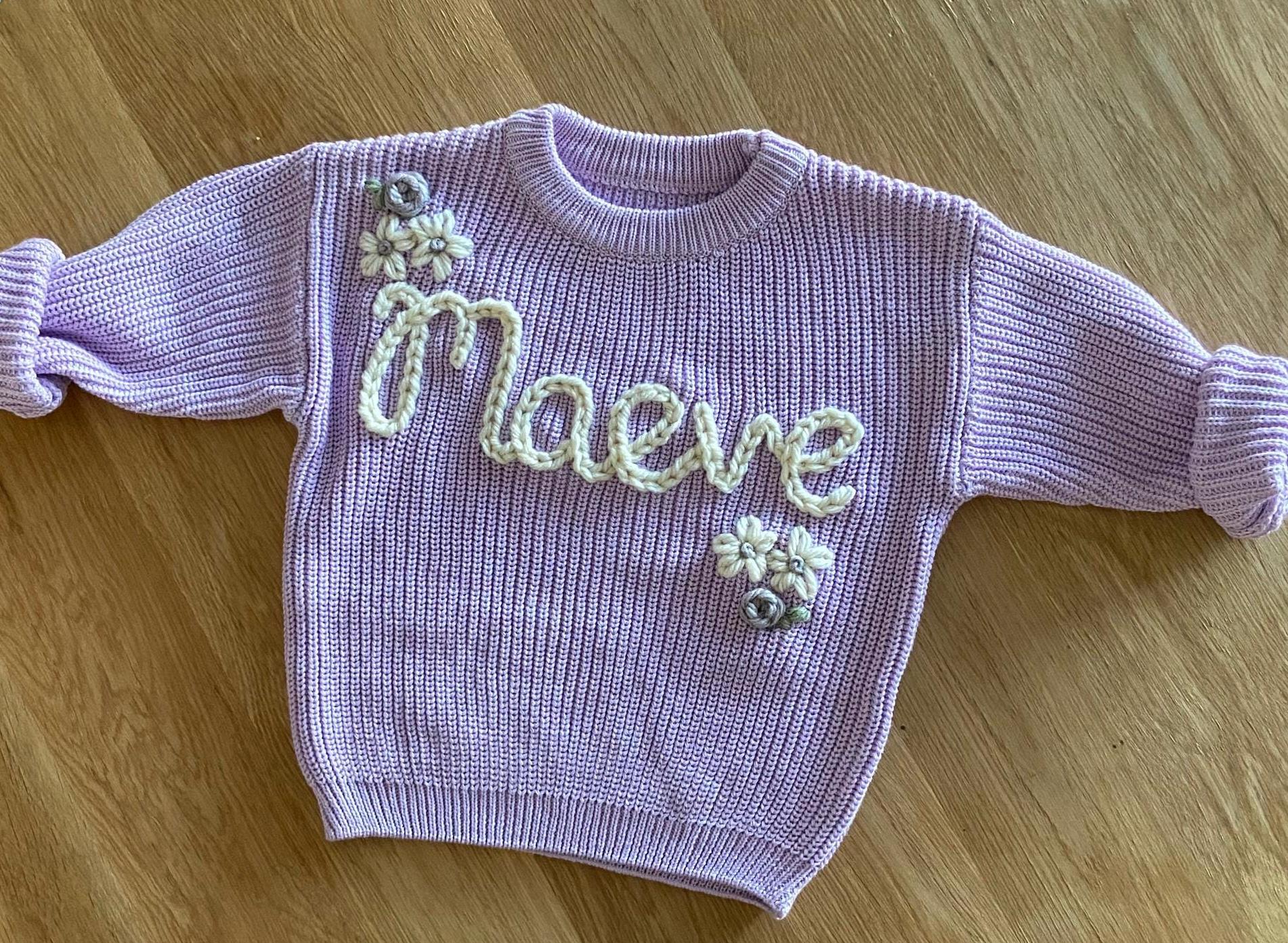 Personalized Embroidered Floral Baby Jumpers - Etsy