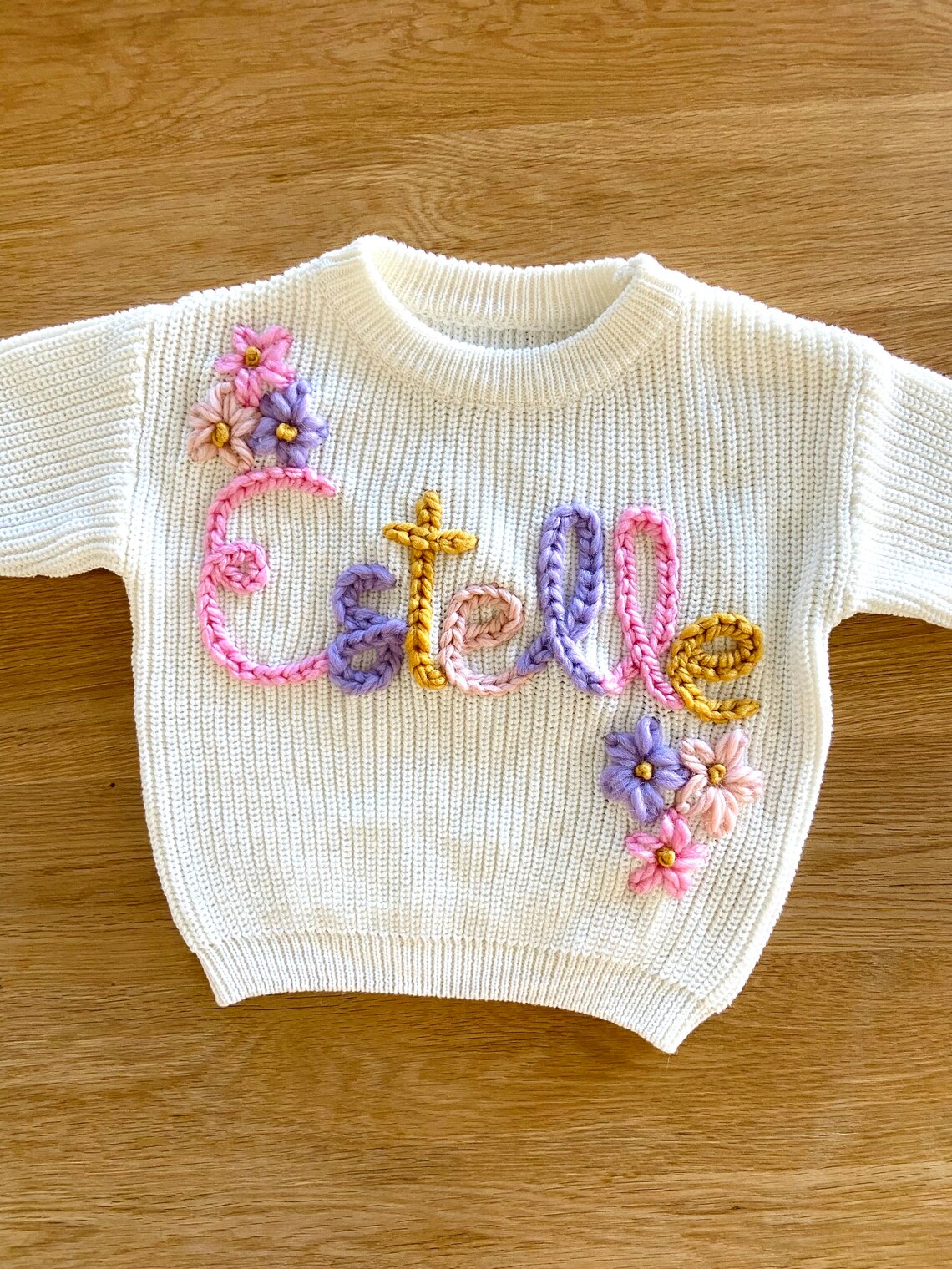 Personalized Embroidered Floral Baby Jumpers - Etsy