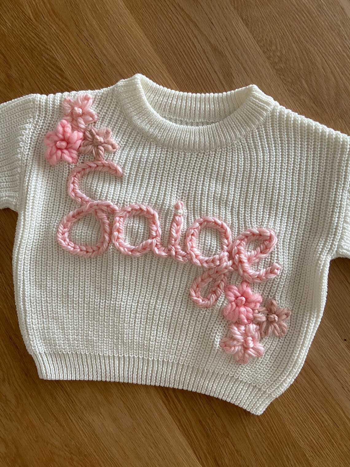 Personalized Embroidered Floral Baby Jumpers - Etsy