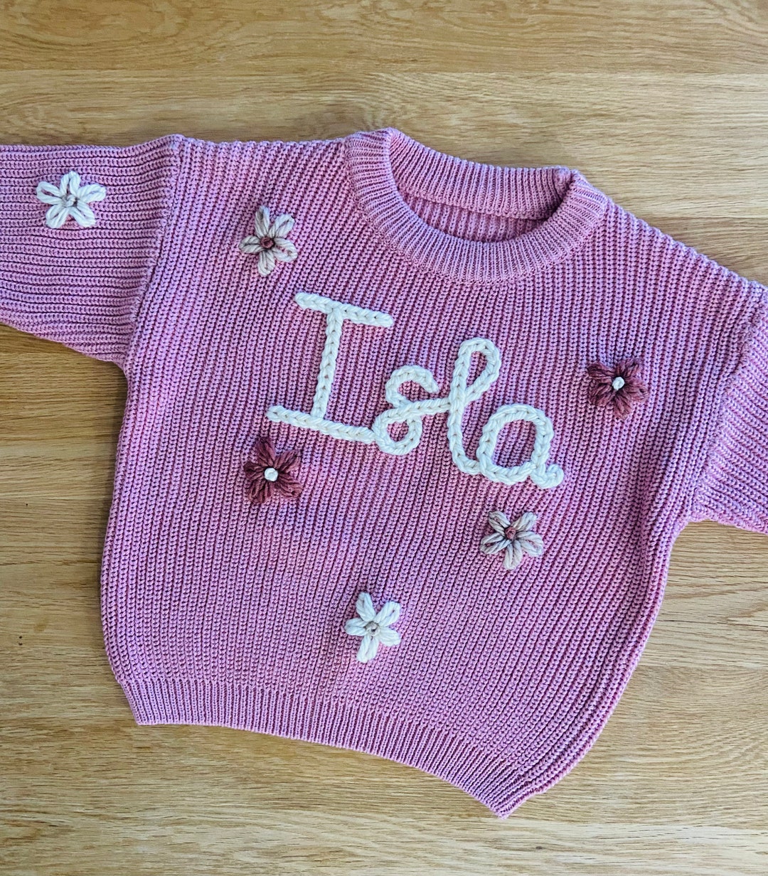 Personalized Embroidered Floral Baby Jumpers - Etsy