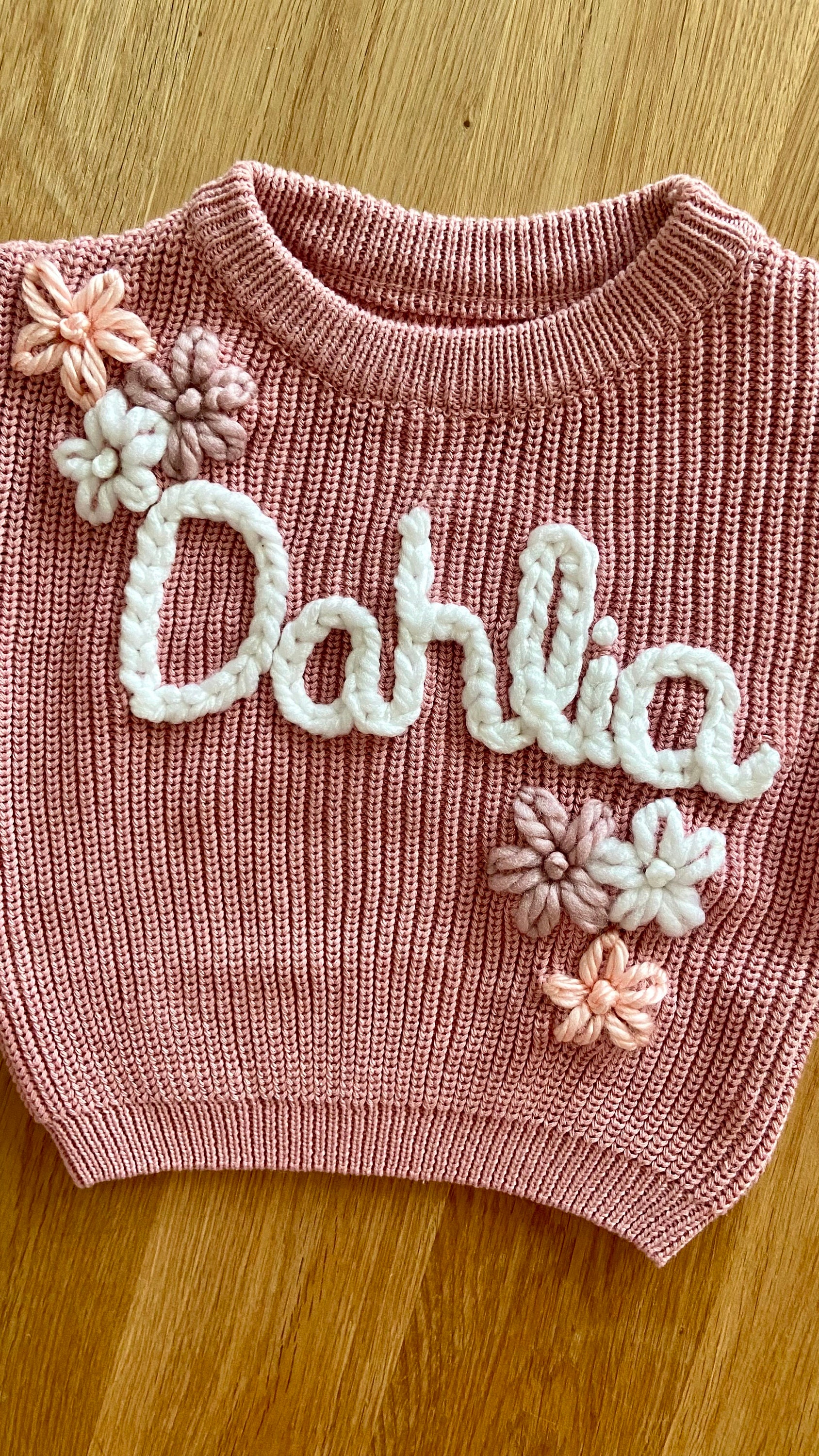 Personalized Embroidered Floral Baby Jumpers - Etsy