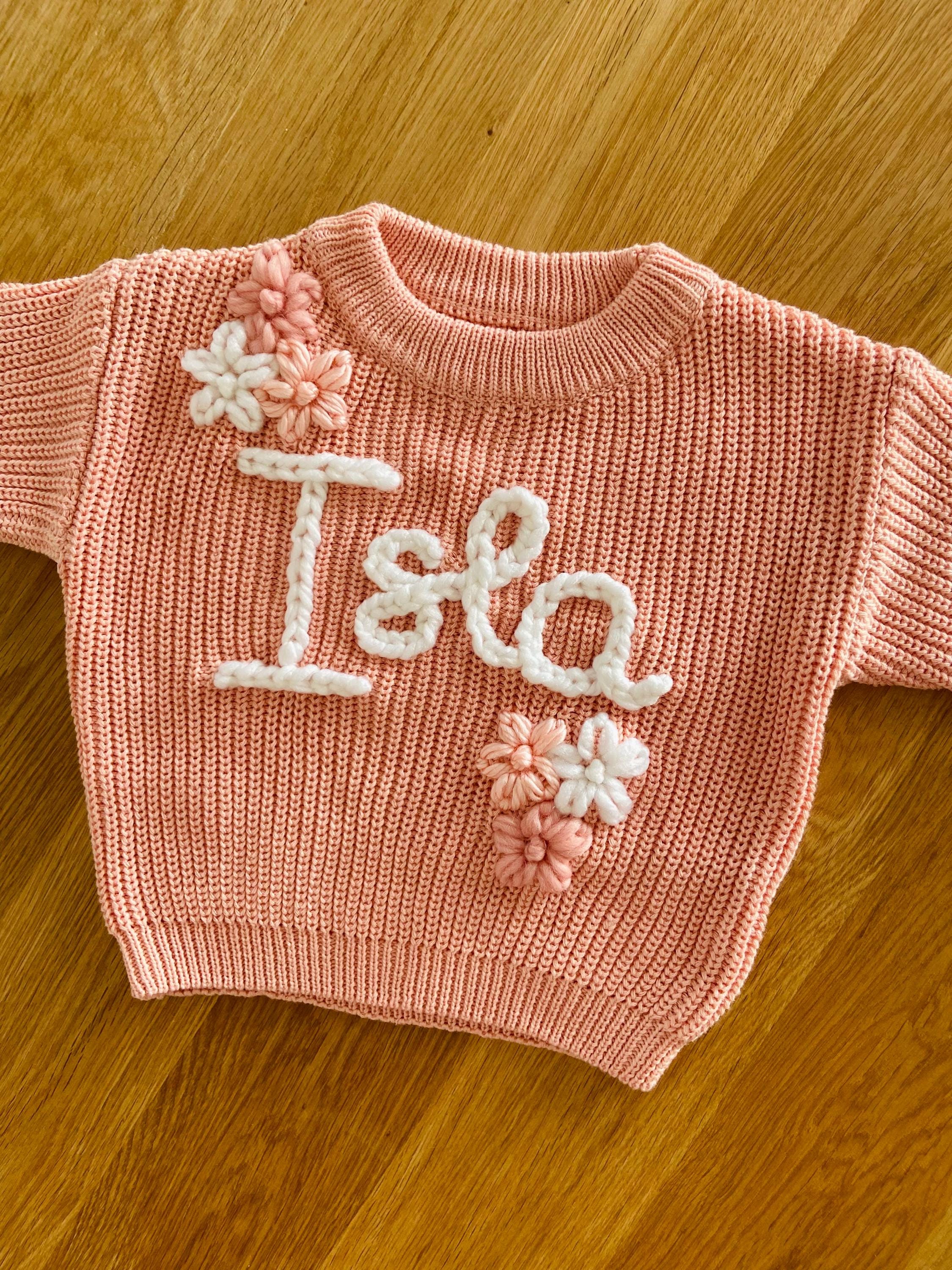Personalized Embroidered Floral Baby Jumpers - Etsy