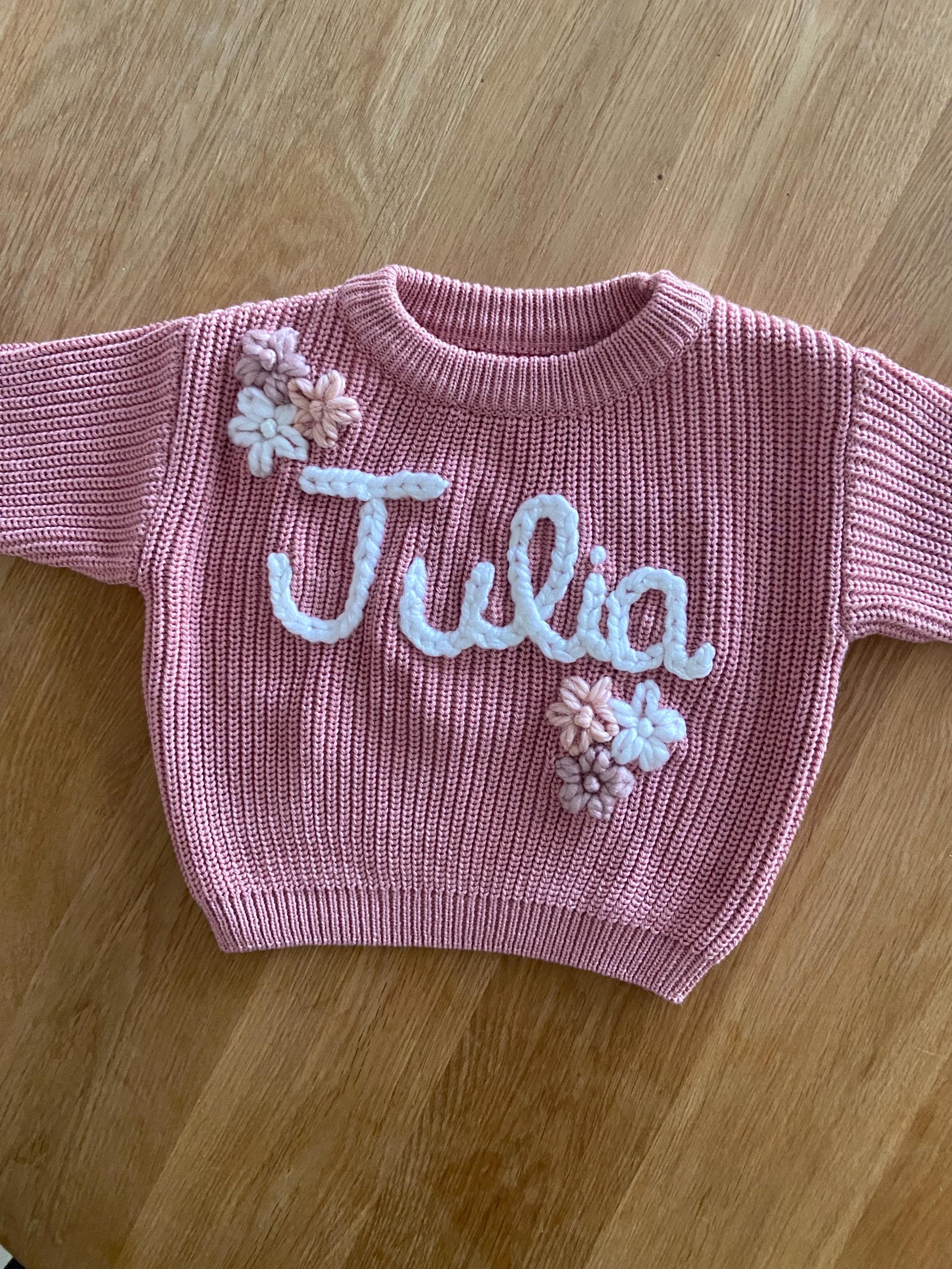 Personalized Embroidered Floral Baby Jumpers - Etsy