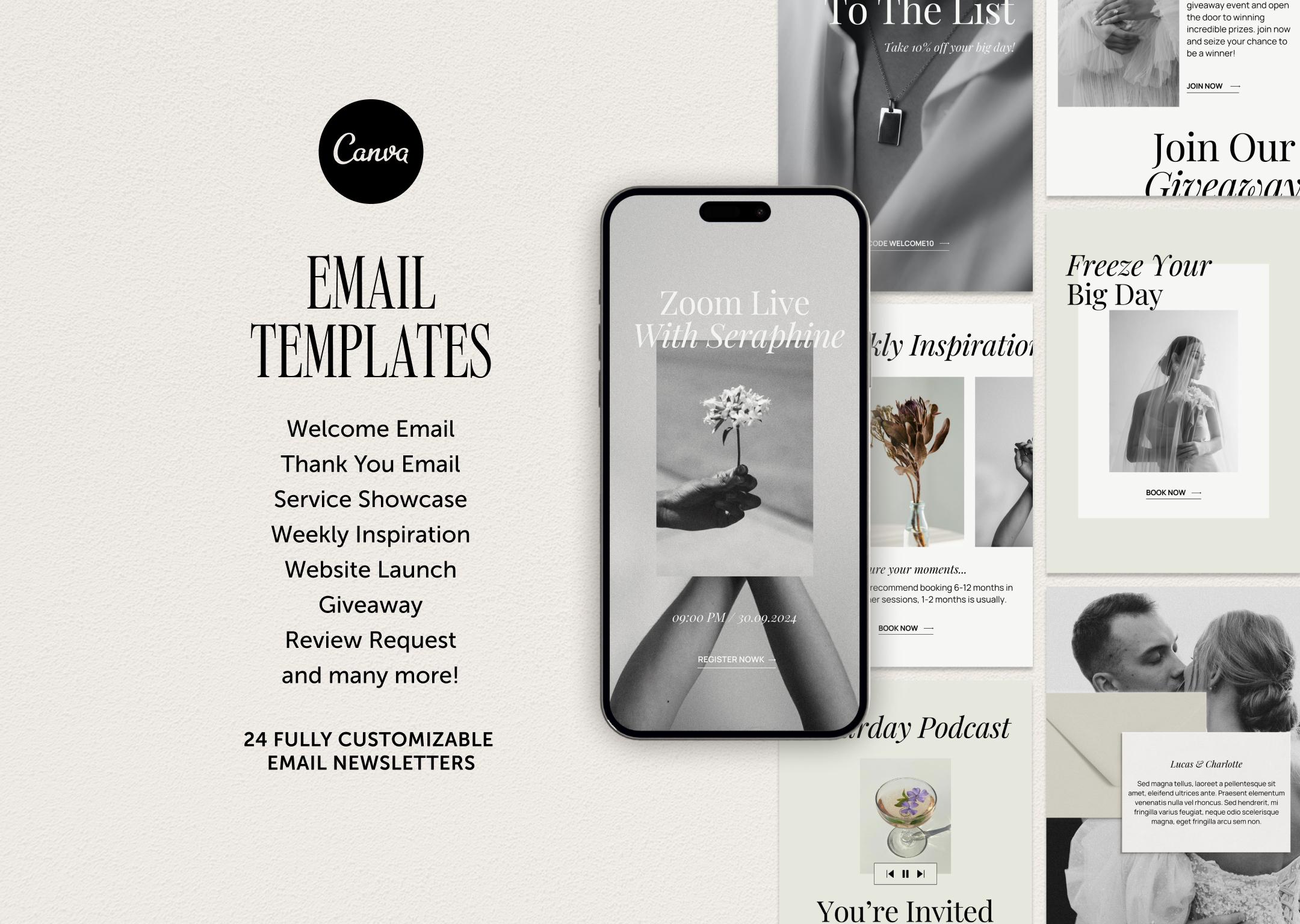 Email Templates for Photographers Newsletter Templates Editable ...