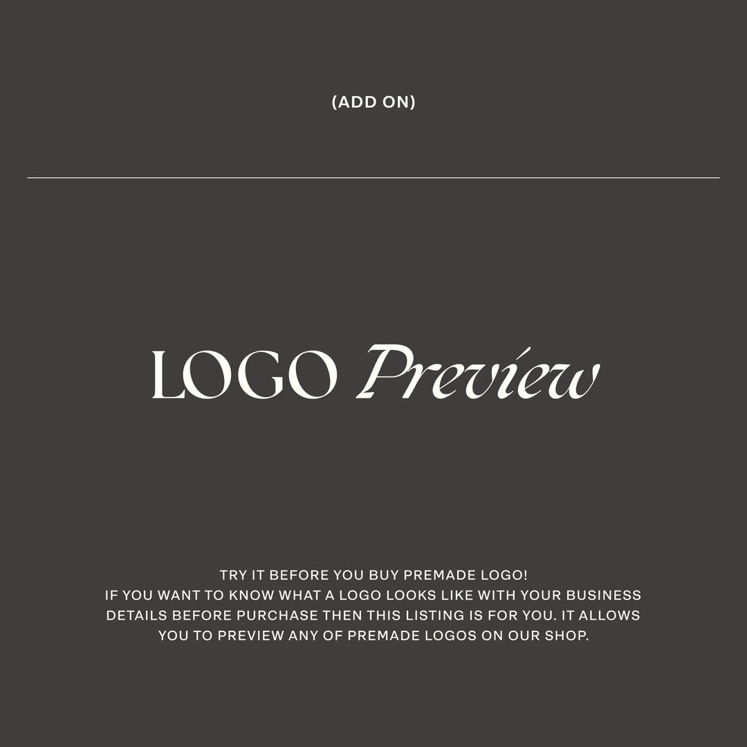 Premade Logo Preview | Try Premade Logo Before You Buy | Premade Logo ...