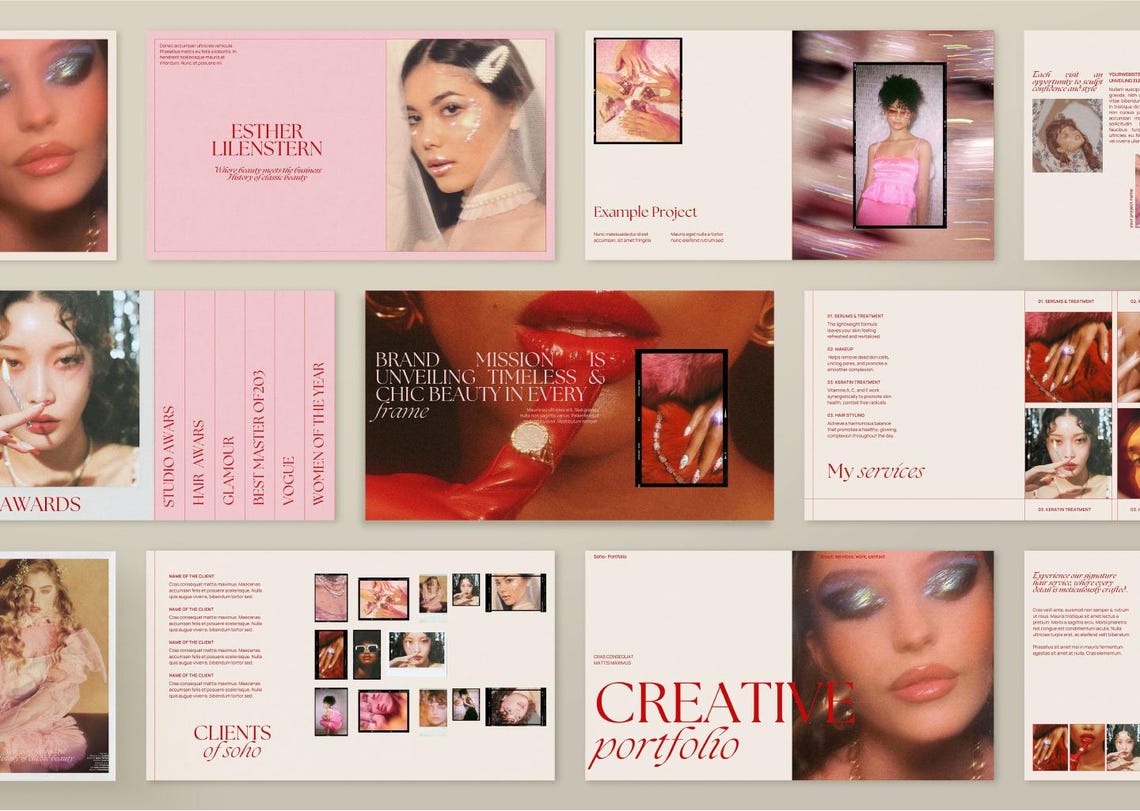 Portfolio Template for Stylists | Minimalist Canva Template | Creative ...