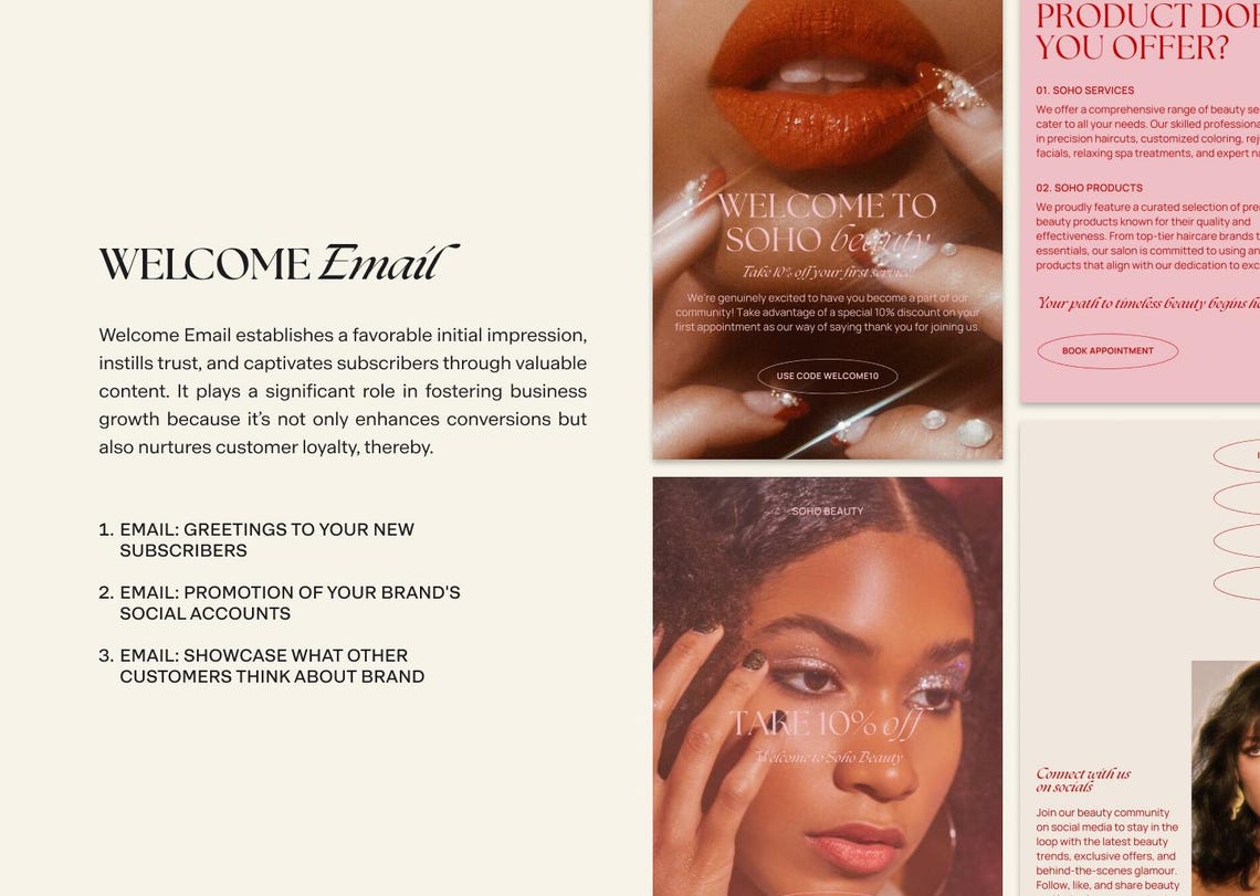 Beauty Email Template, Esthetician Email Templates, Newsletter Template ...