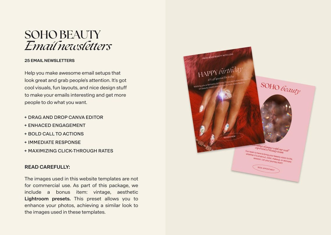 Beauty Email Template, Esthetician Email Templates, Newsletter Template ...