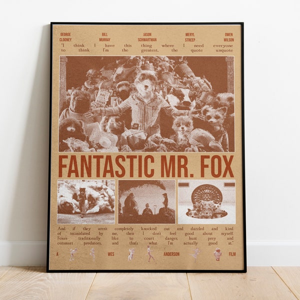 Mr Fox Poster - Etsy