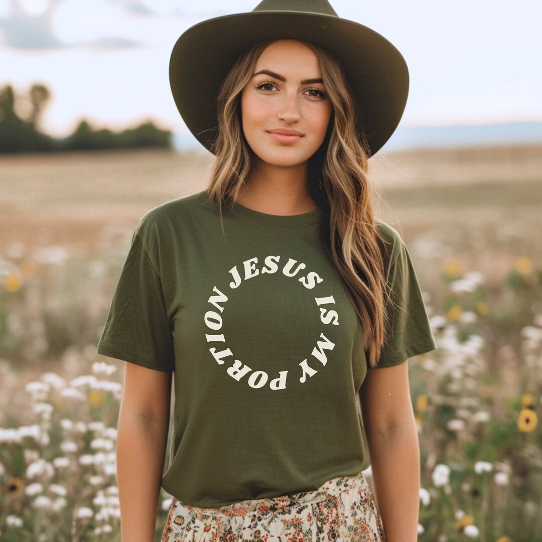 Jesus is My Portion Tee Shirt, Scripture Tee Shirt, Christian Tee Shirt ...