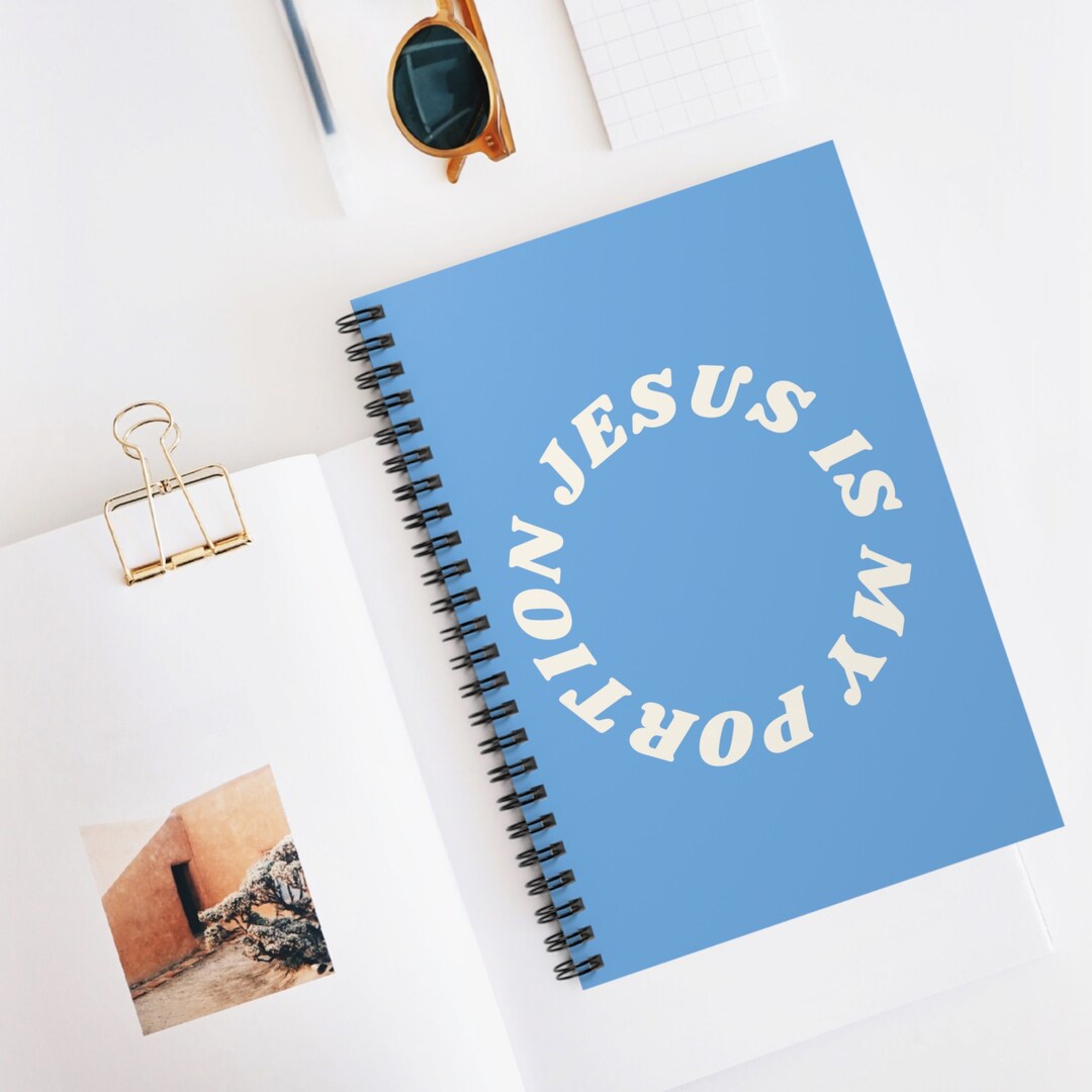 Jesus in My Portion Notebook, 6" X 8" Christian Spiral Notebook, Daily ...