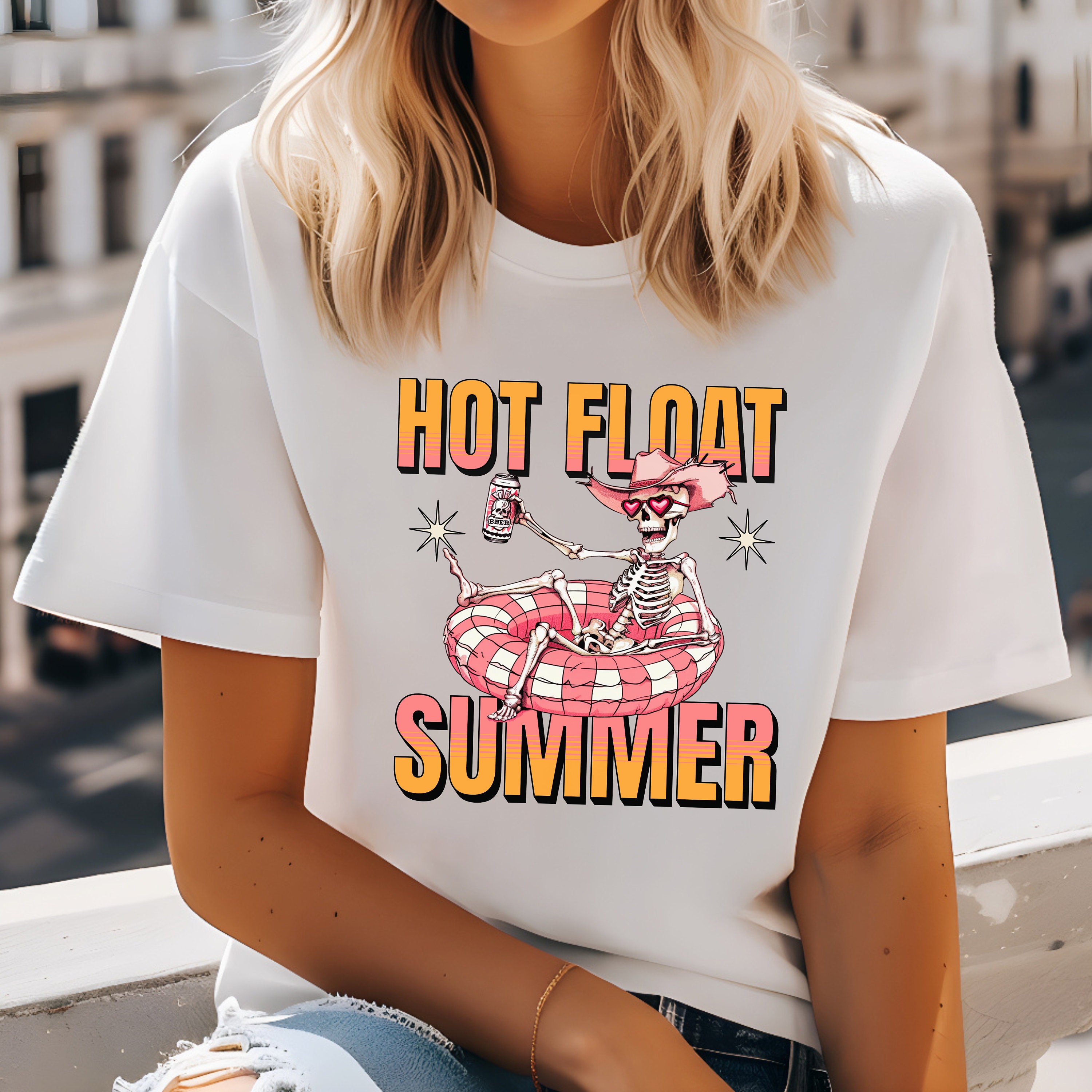 HOT FLOAT SUMMER, Float the River Tee, Country Tee, Pool Tee Shirt ...