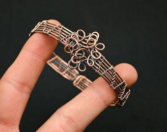 Copper Wire Wrap Cuff Bracelet Copper Wire Wrapped Adjustable Cuff ...