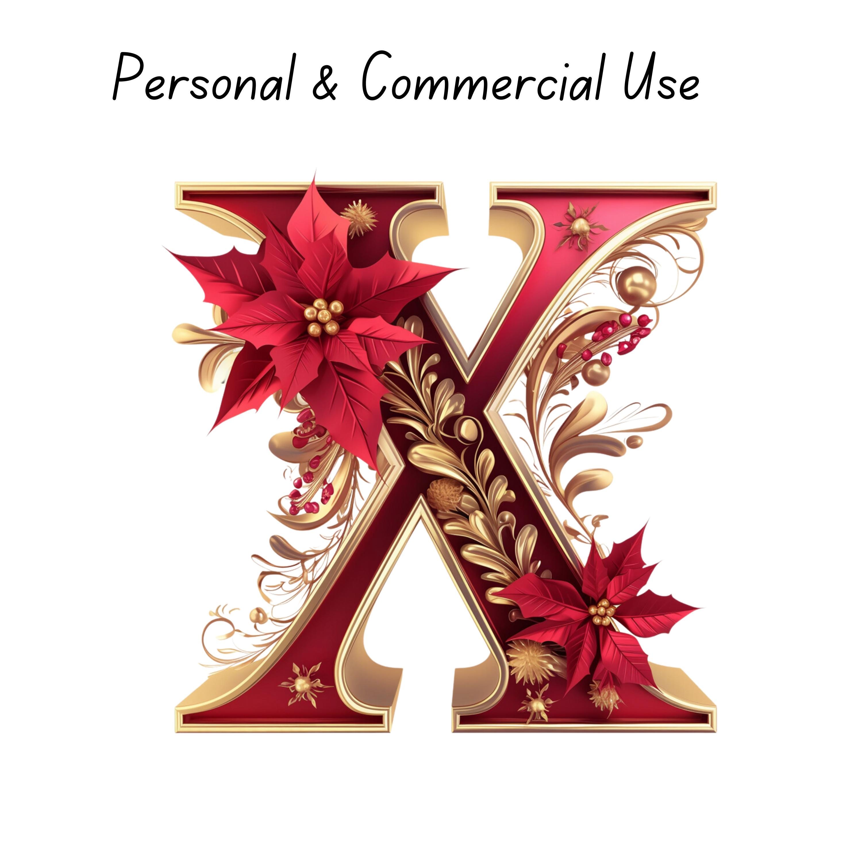 Red Christmas Alphabet A-Z and Number 0-9, Christmas Alphabet - Etsy