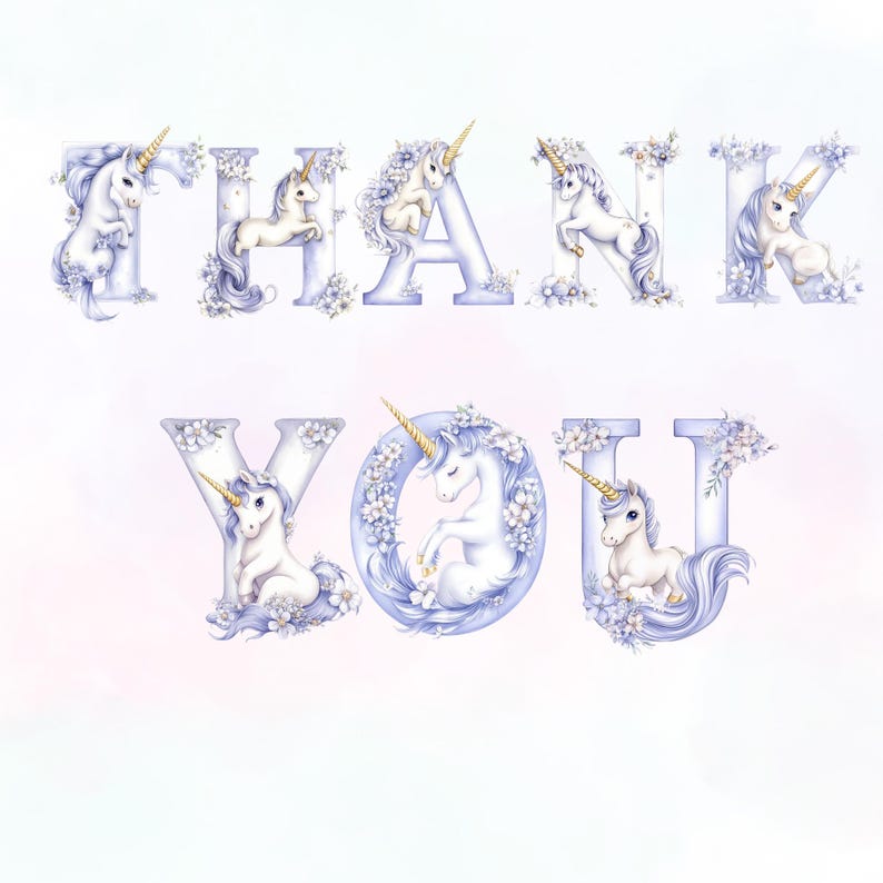 Whimsical Watercolor Blue Unicorn Alphabet Nursery Art, Personalized ...