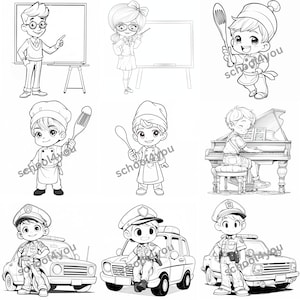 Occupation Coloring Pages - 50 Printable Activity Sheets - Engaging ...