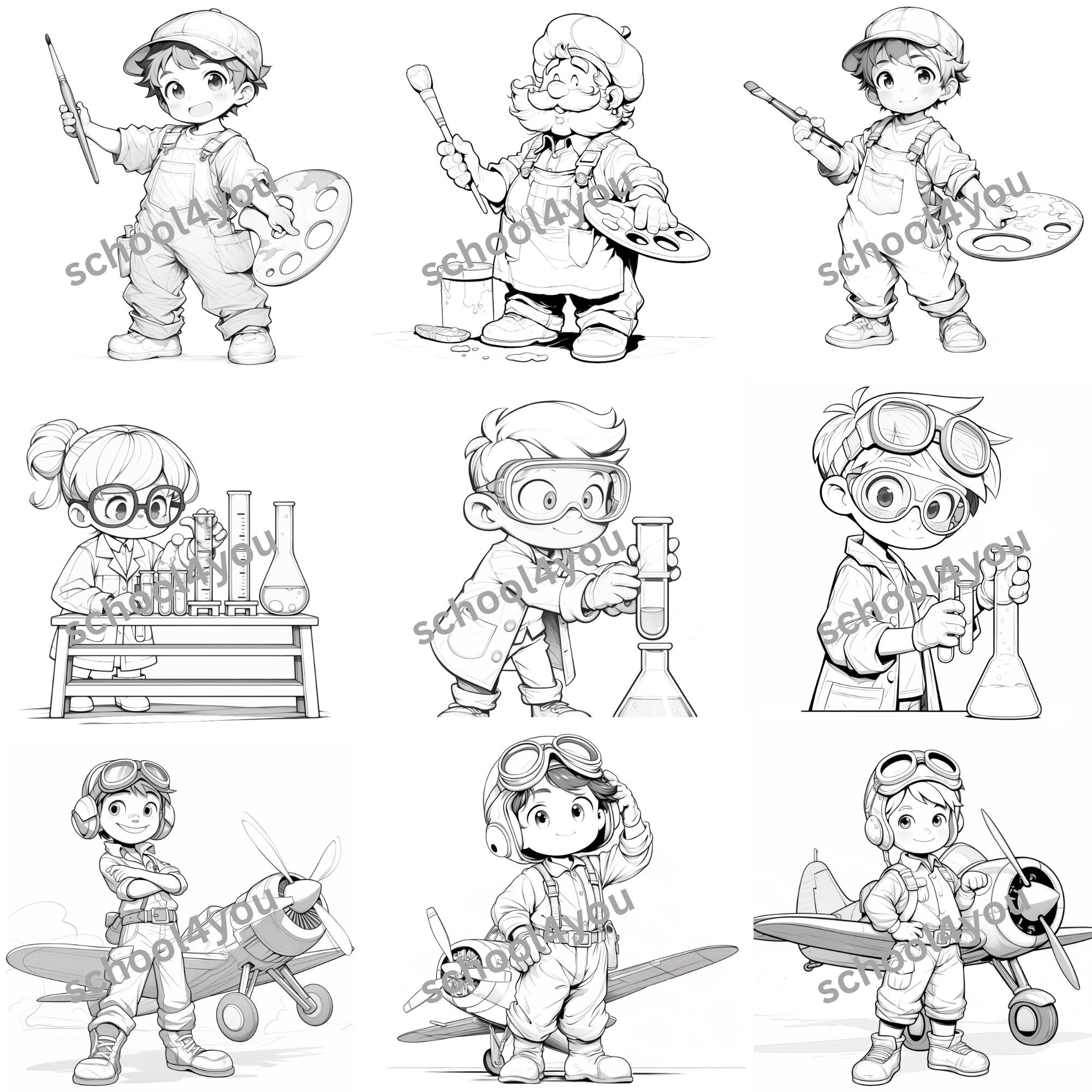 Occupation Coloring Pages - 50 Printable Activity Sheets - Engaging ...