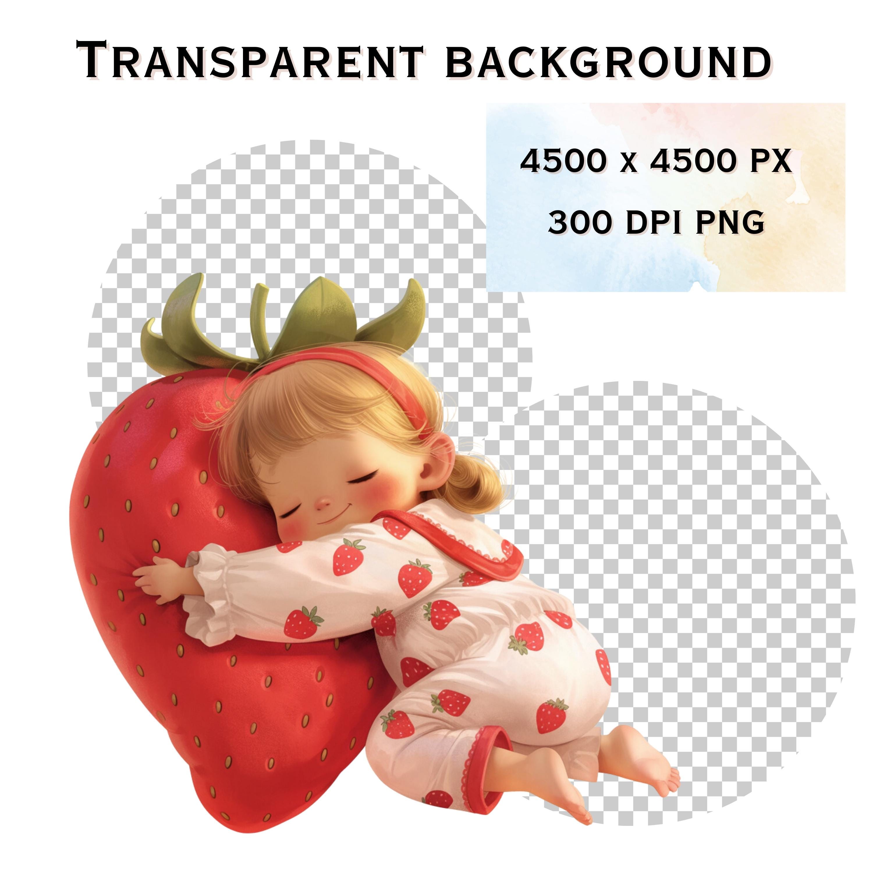 65 Strawberry Cute Girl Clipart | Adorable Strawberry-themed Actions ...