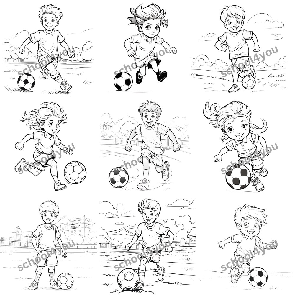 Sports Coloring Pages for Kids and Adults, 50 Unique Pages, Family ...