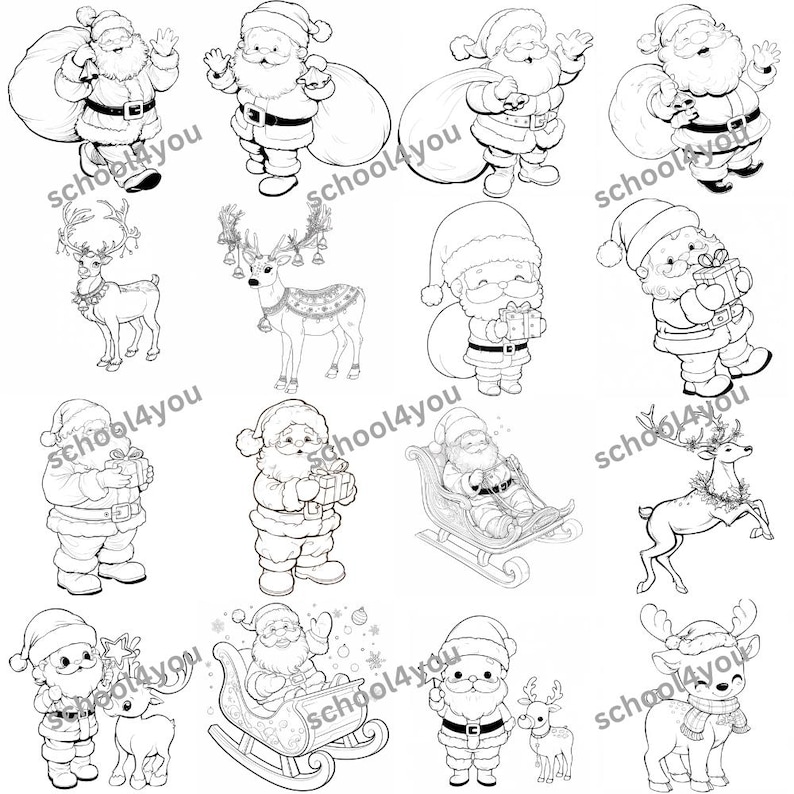 55 Unique Coloring Page of Santa Claus and Christmas Coloring Page ...