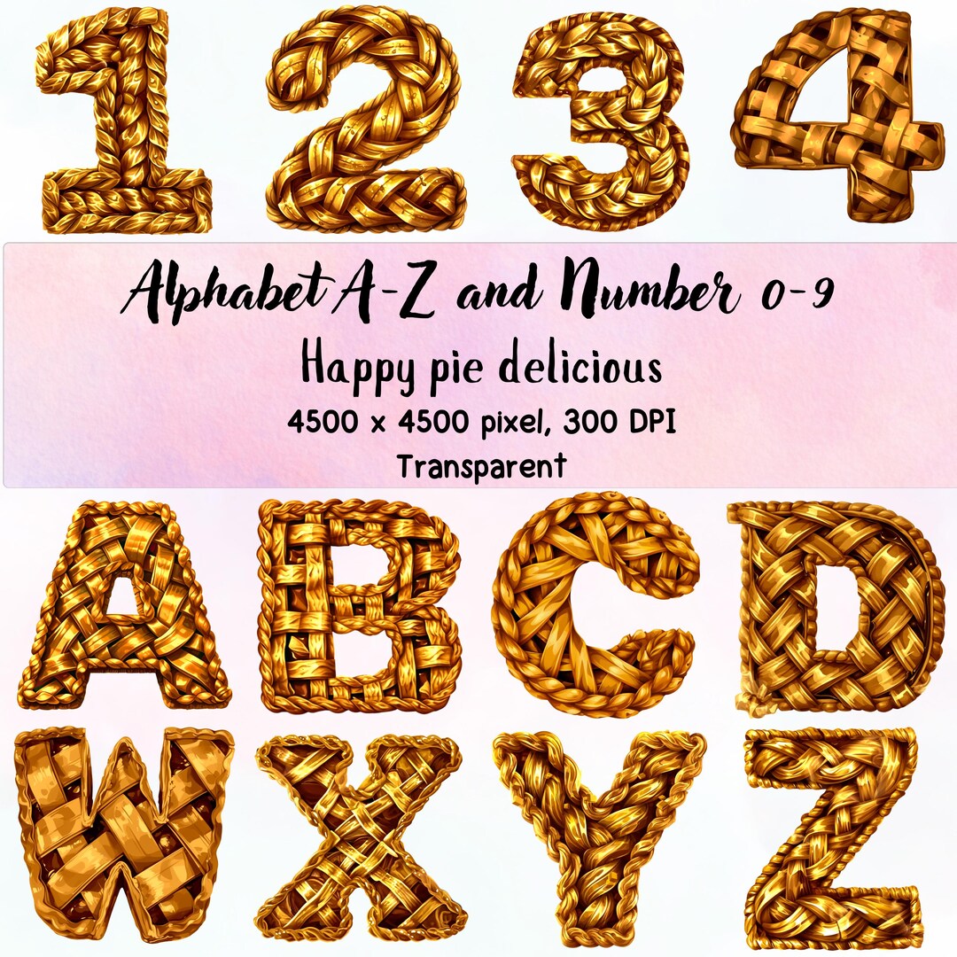 Pie Theme Alphabet Clipart: Dessert Letter Set (digital Download) - Etsy