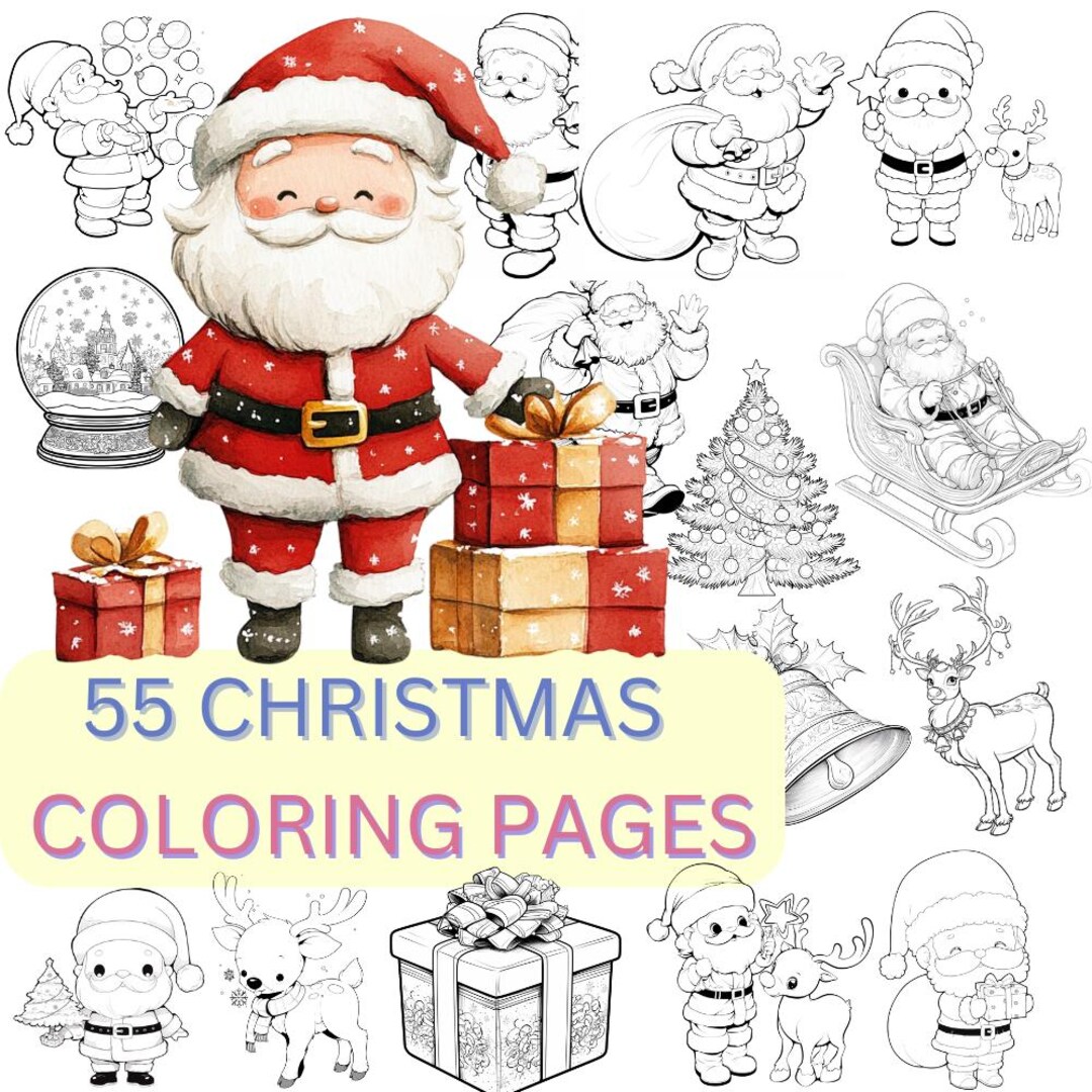 55 Unique Coloring Page of Santa Claus and Christmas Coloring Page ...