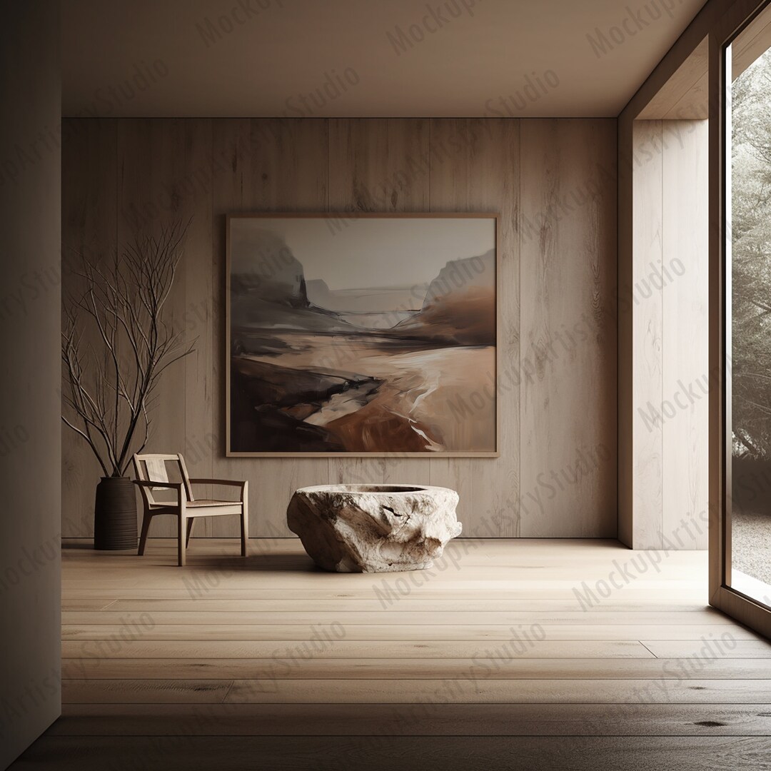 Interior Mockup Frame, Wall Art Mockup, Styled Mockup, Minimal Neutral ...