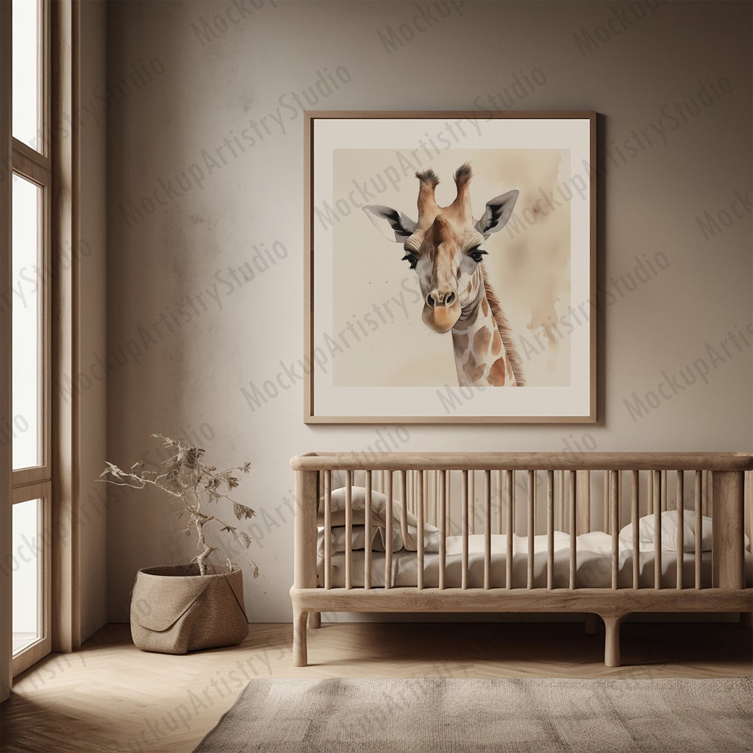 Nursery Frame Mockup, Wall Art Mockup, Styled Mockup, Minimal Neutral ...