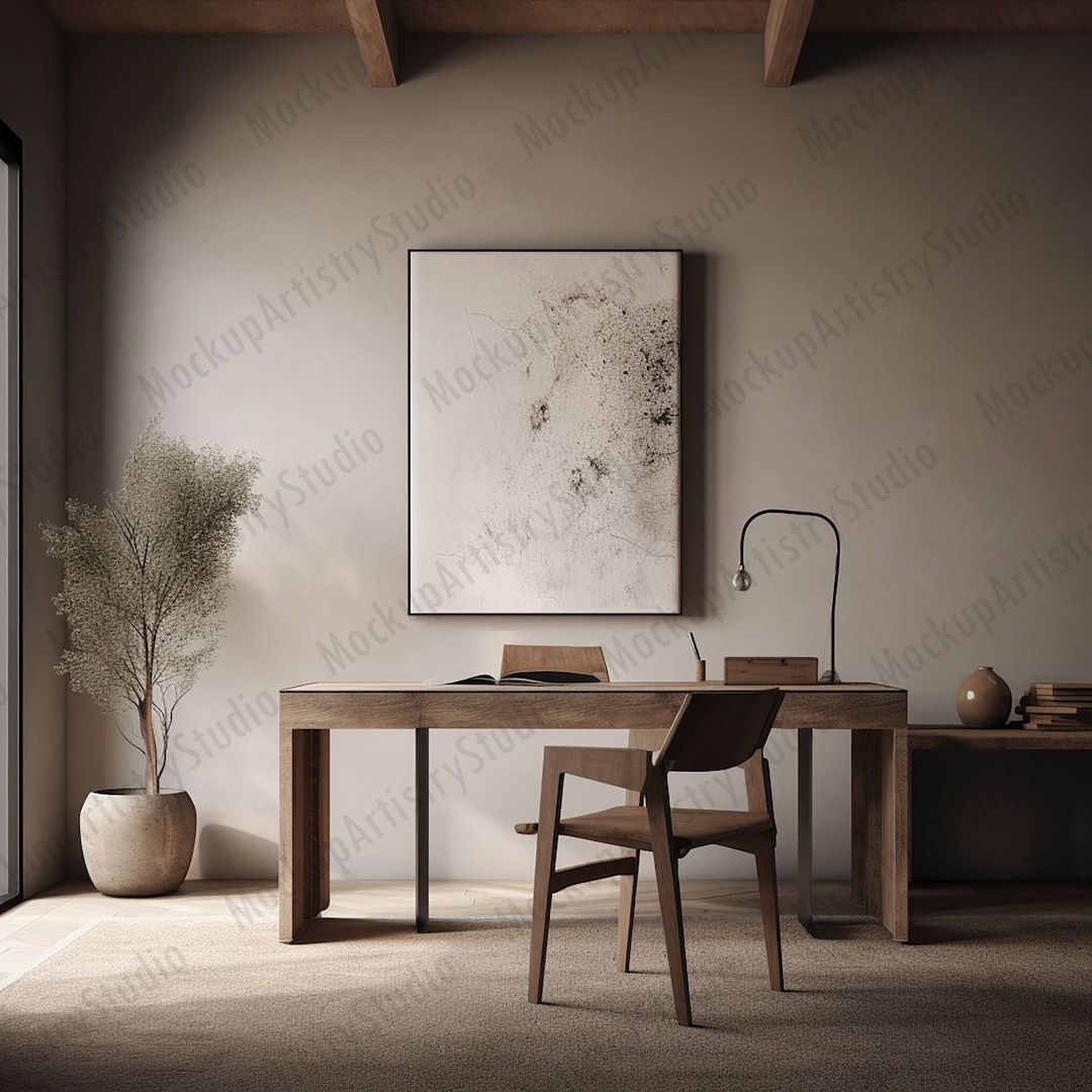 Interior Mockup Frame, Wall Art Mockup, Styled Mockup, Minimal Neutral ...