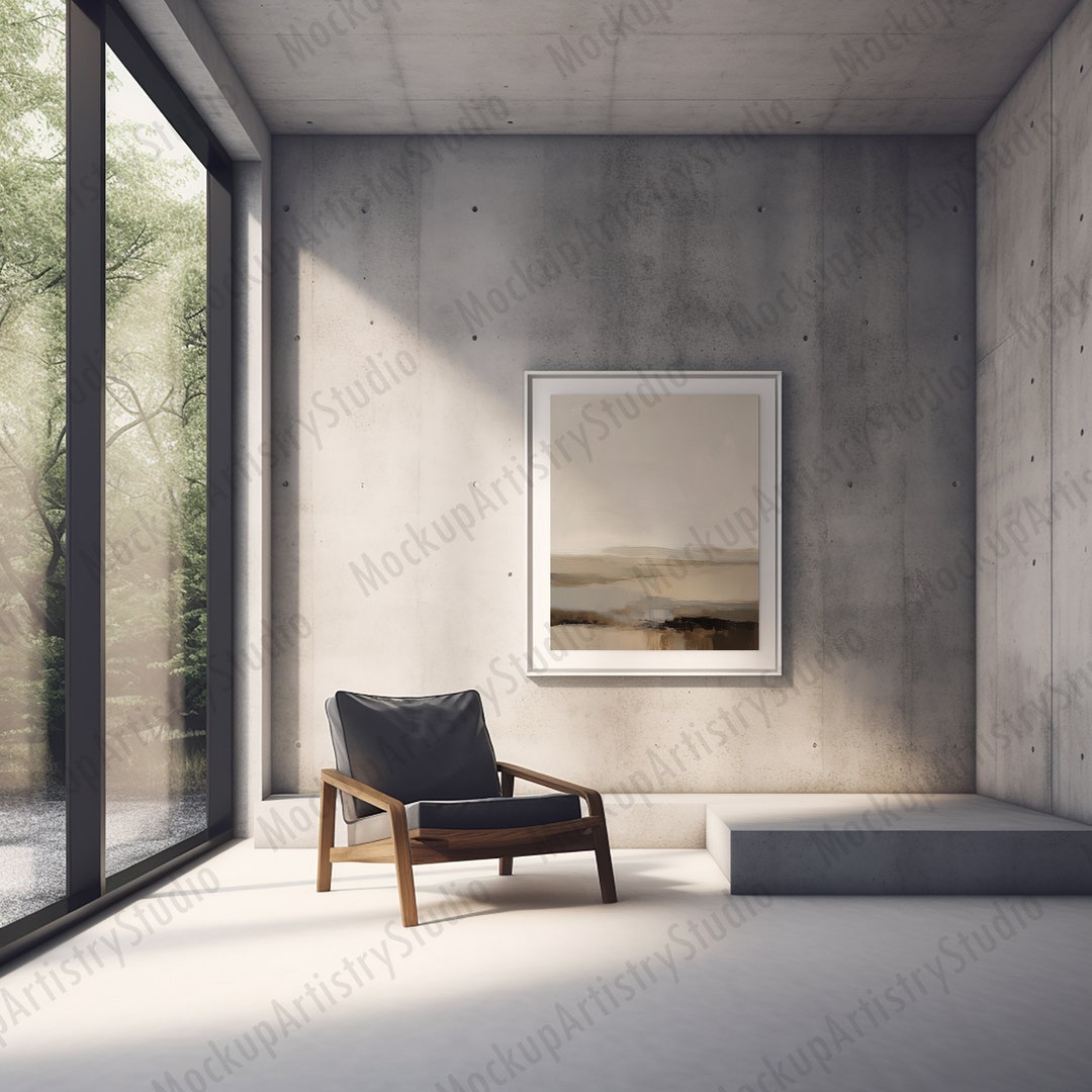 Interior Mockup Frame, Wall Art Mockup, Styled Mockup, Minimal Neutral ...