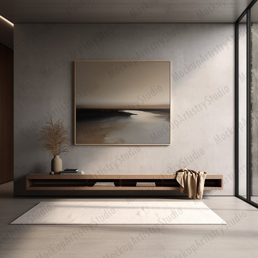Interior Mockup Frame, Wall Art Mockup, Styled Mockup, Minimal Neutral ...