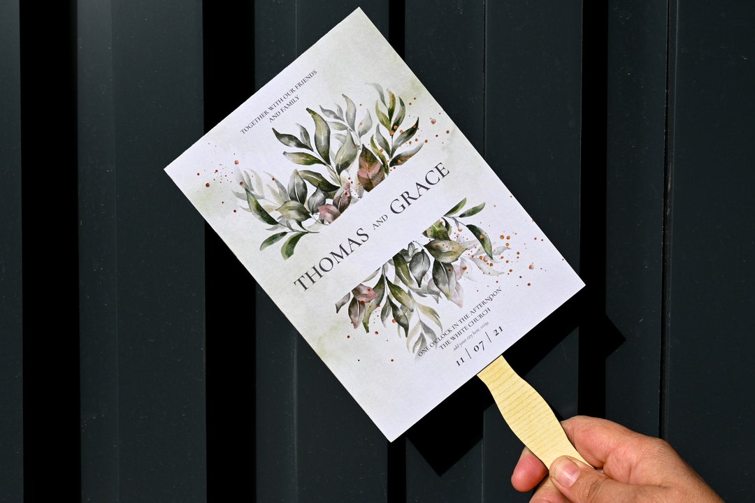 Wedding Fan Program Template Custom Wedding Fan Programs Wedding Fans ...