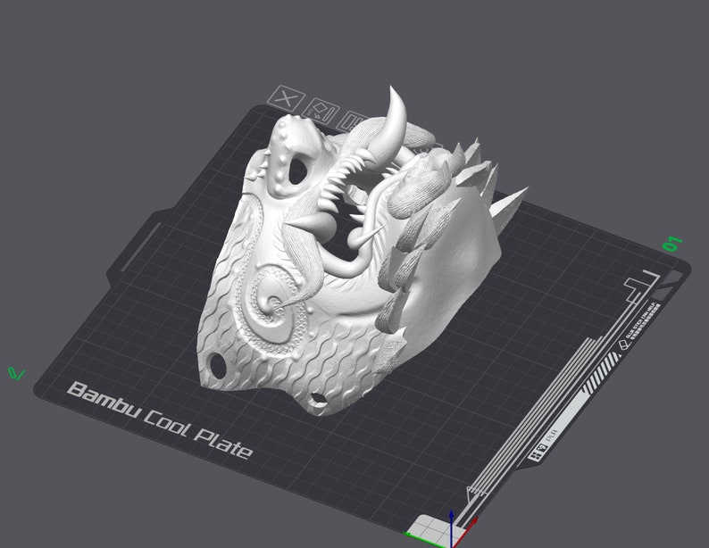 Bearded Oni Mask STL Samurai Mask Printable 3D File - Etsy