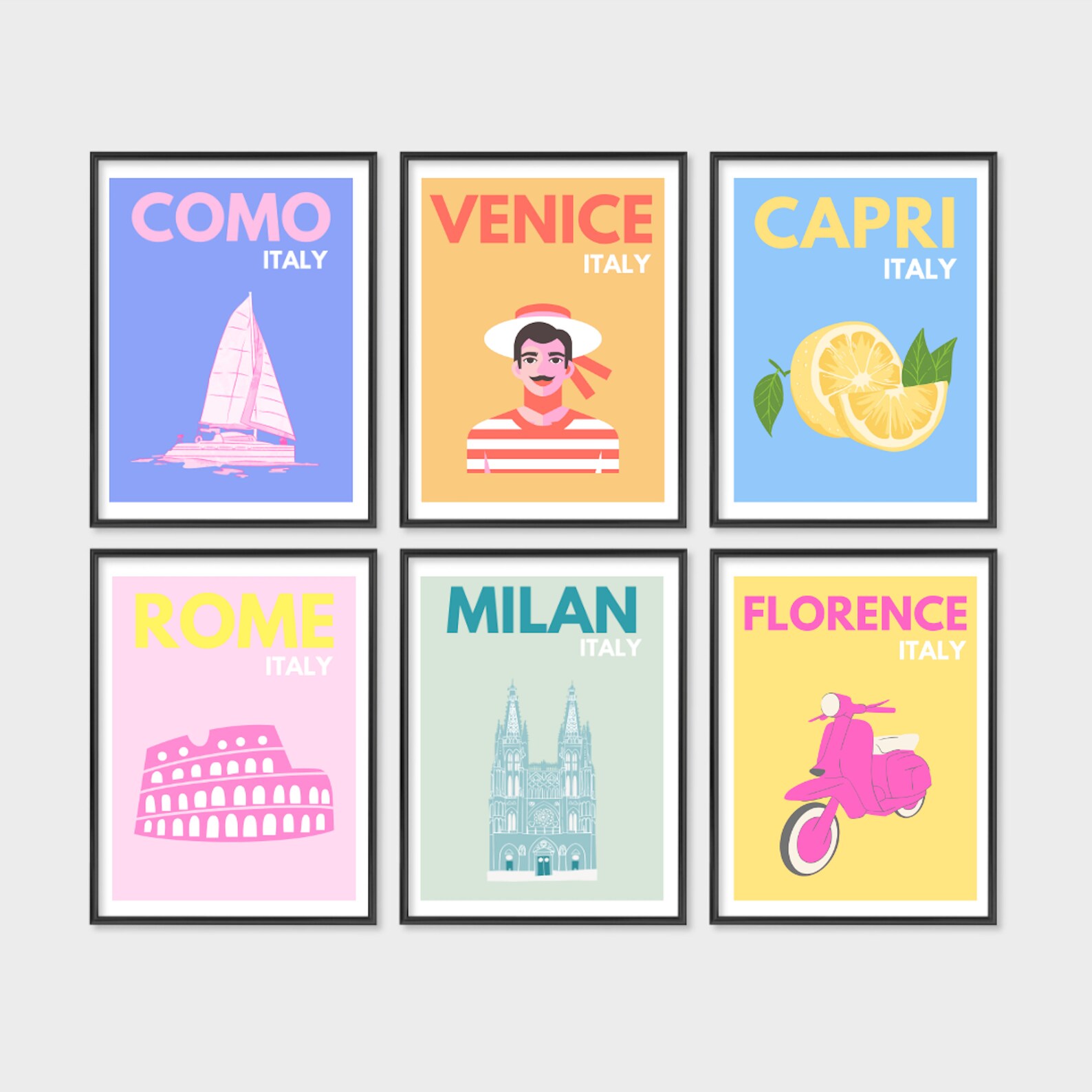 Italy - Travel Posters - Etsy